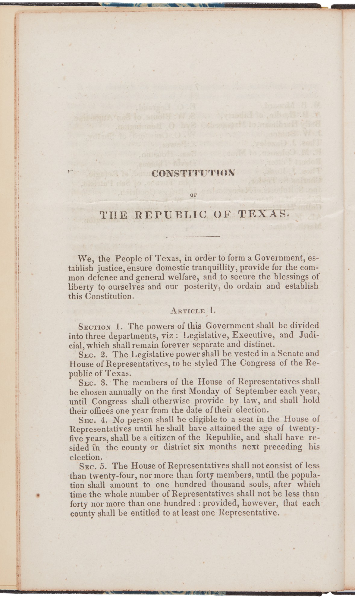 Texas | The first printing of the state's constitution | Making Our ...