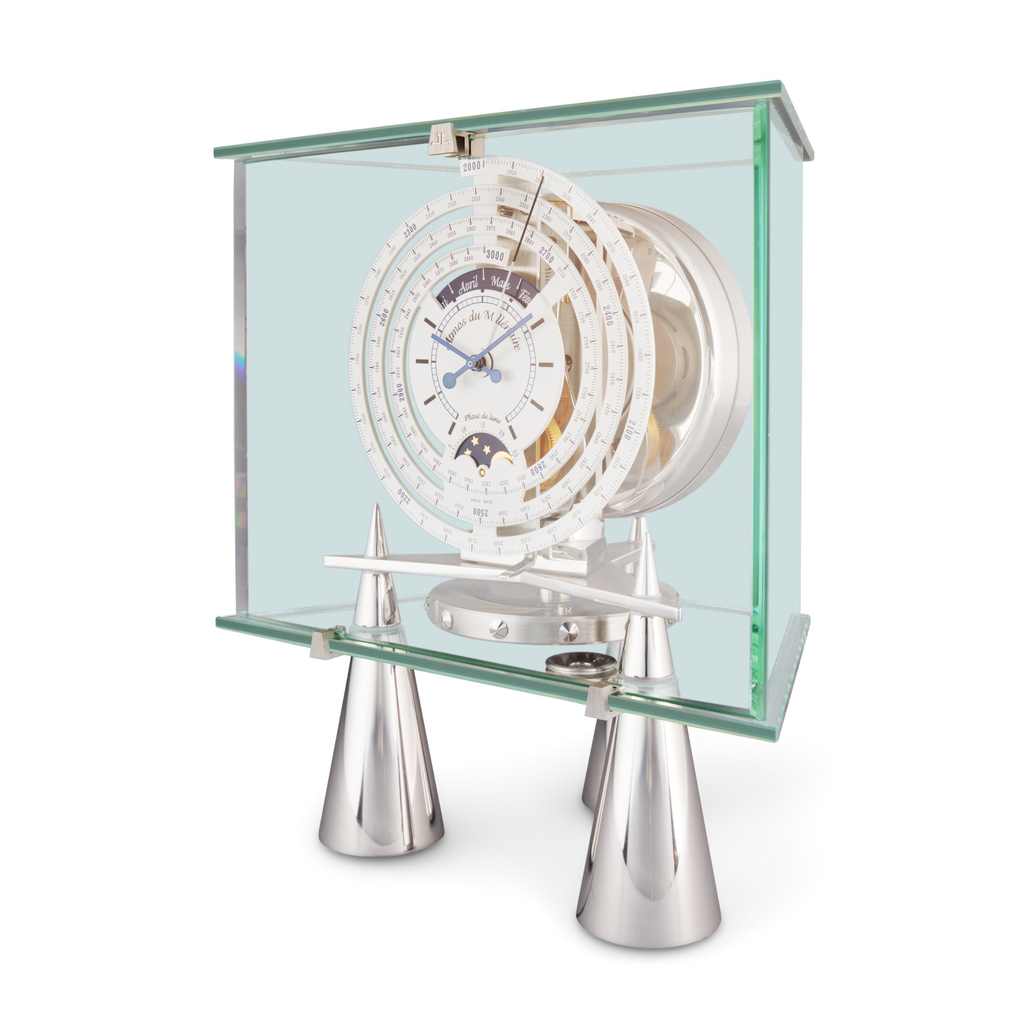 Atlantis, Atmos du Millénaire | A stainless steel and glass atmos clock ...