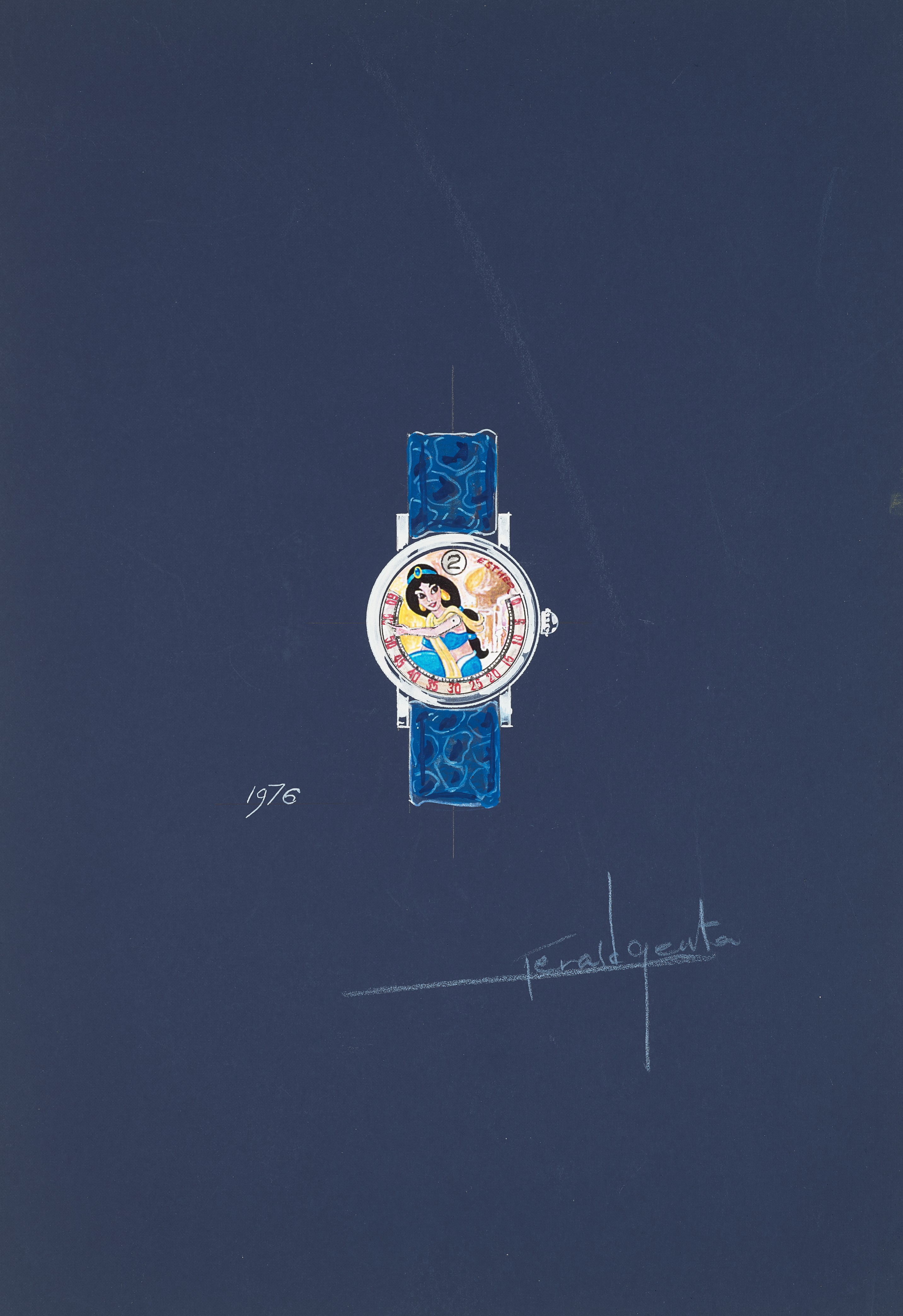 An original prototype design of a Gerald Genta Fantasy wristwatch with ...