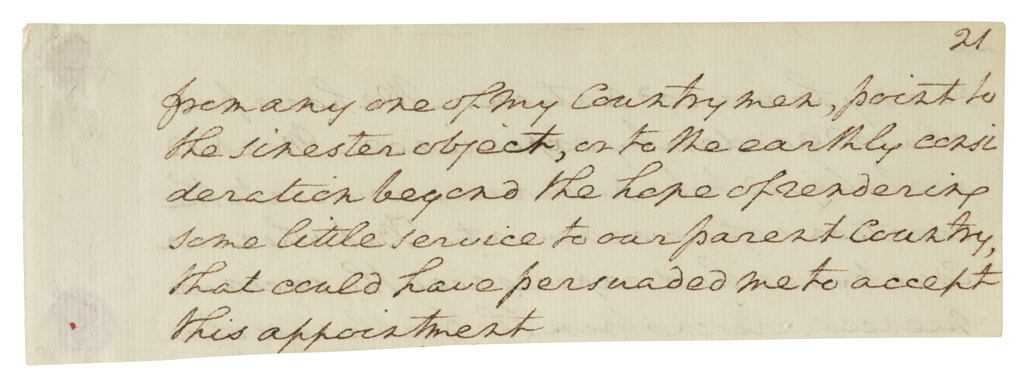 WASHINGTON, GEORGE | Autograph manuscript fragment from Washington's ...