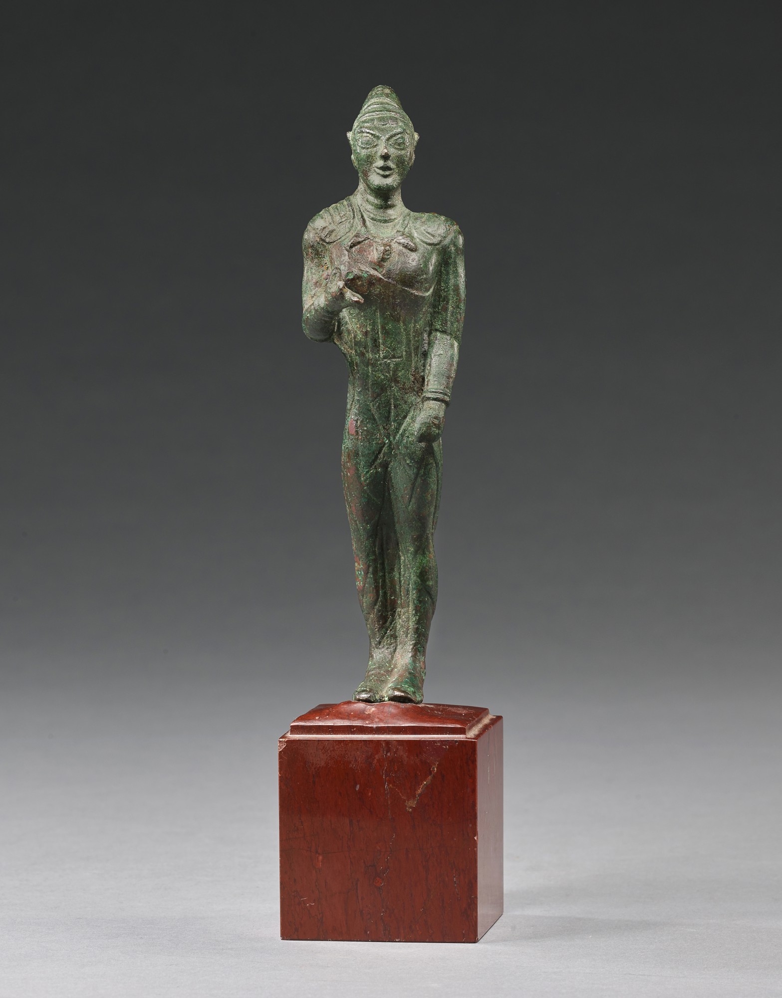 AN ETRUSCAN BRONZE FIGURE OF A KORE, CIRCA 525-500 B.C. | BC/AD ...