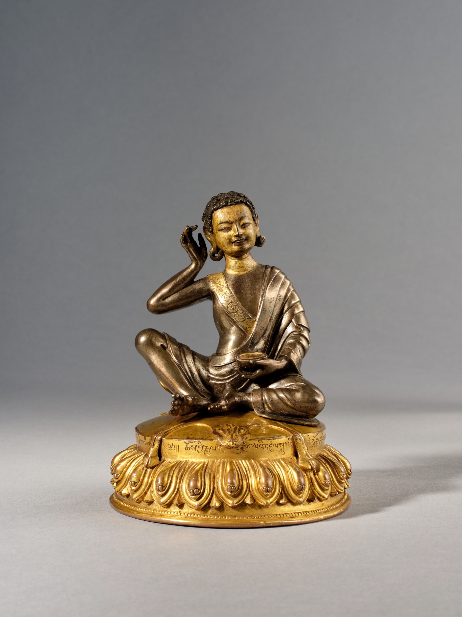 The Nyingjei Lam parcel-gilt silver and gilt-copper figure of Milarepa ...