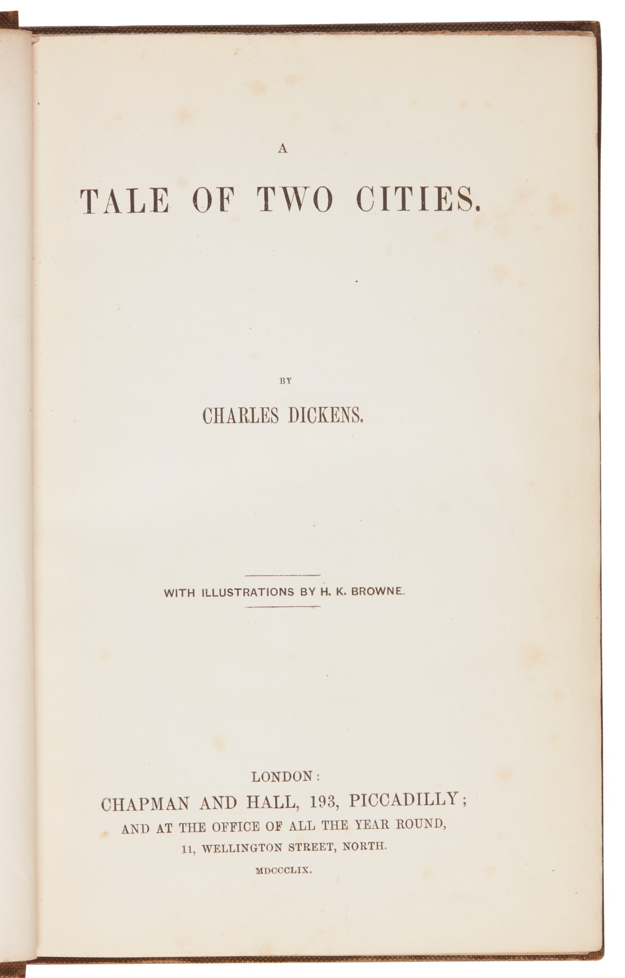 Dickens, A Tale of Two Cities, 1859, first book edition | Charles ...