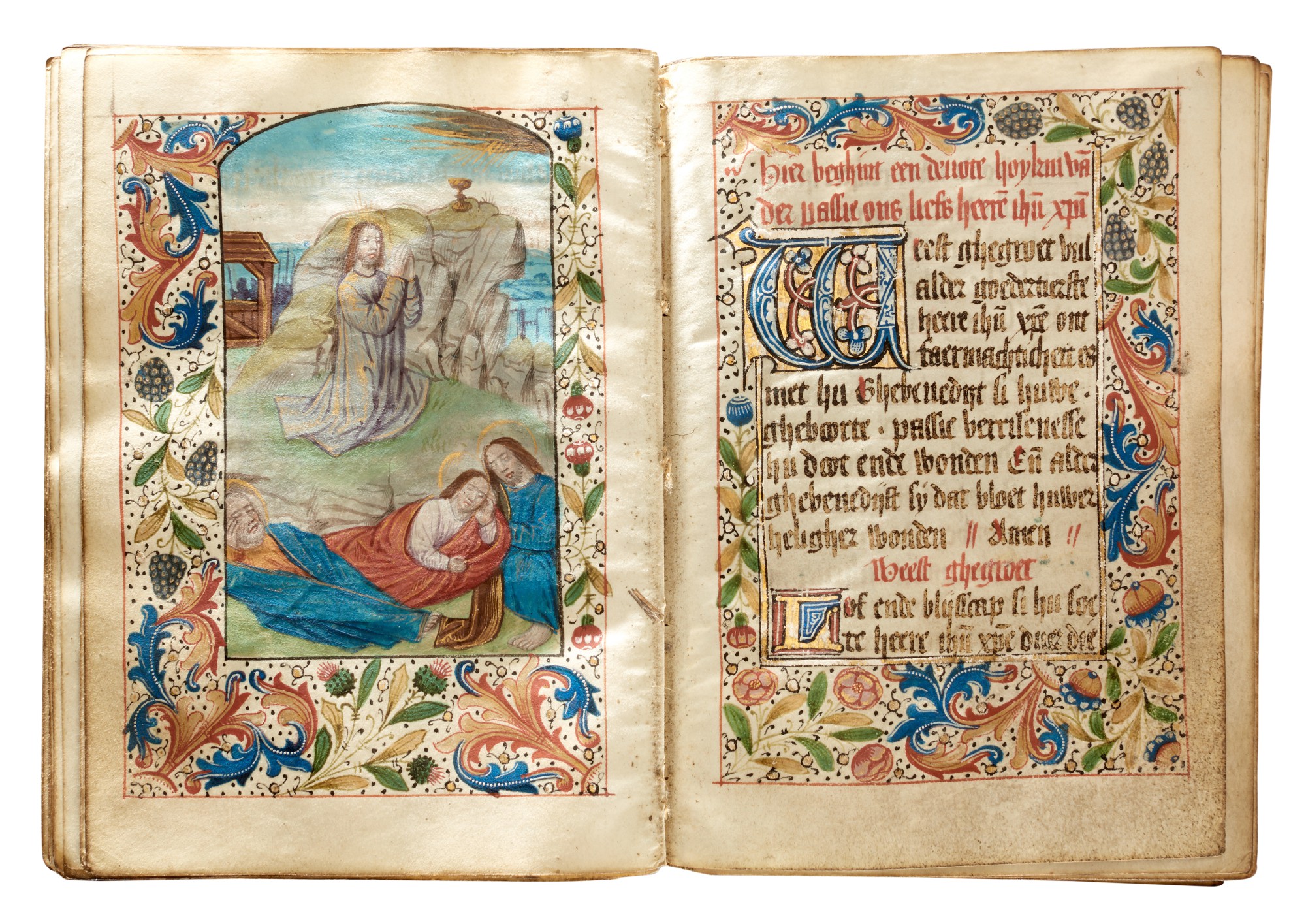 Prayerbook, in Flemish and Latin, illuminated manuscript on vellum ...