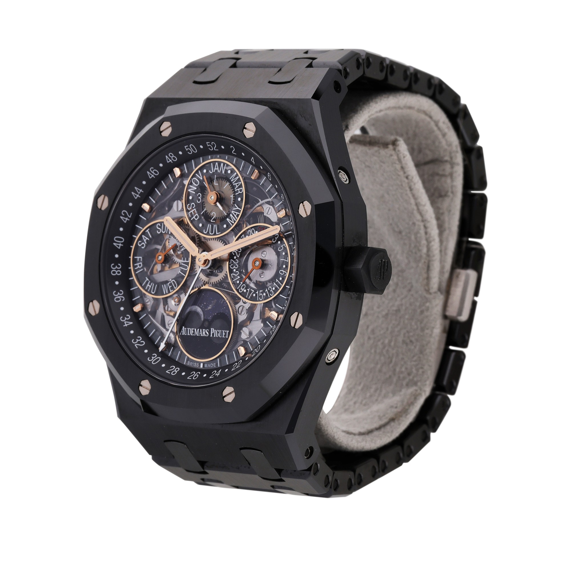 Reference 26585CE.OO.1225CE.01 Royal Oak Perpetual Calendar Openworked ...