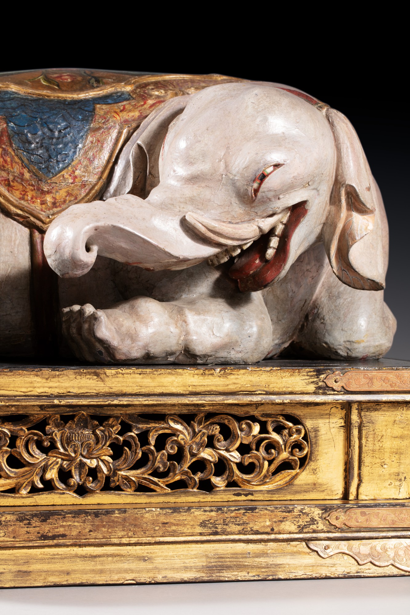 French, late 19th century, Mischievous elephant lying down | France ...