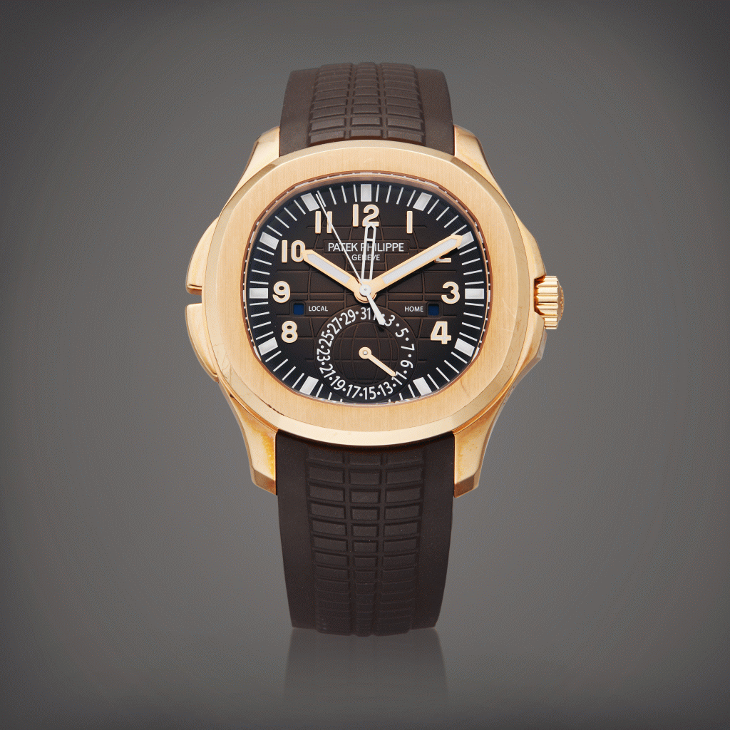 Reference 5164R-001 Aquanaut | A pink gold dual time zone wristwatch ...