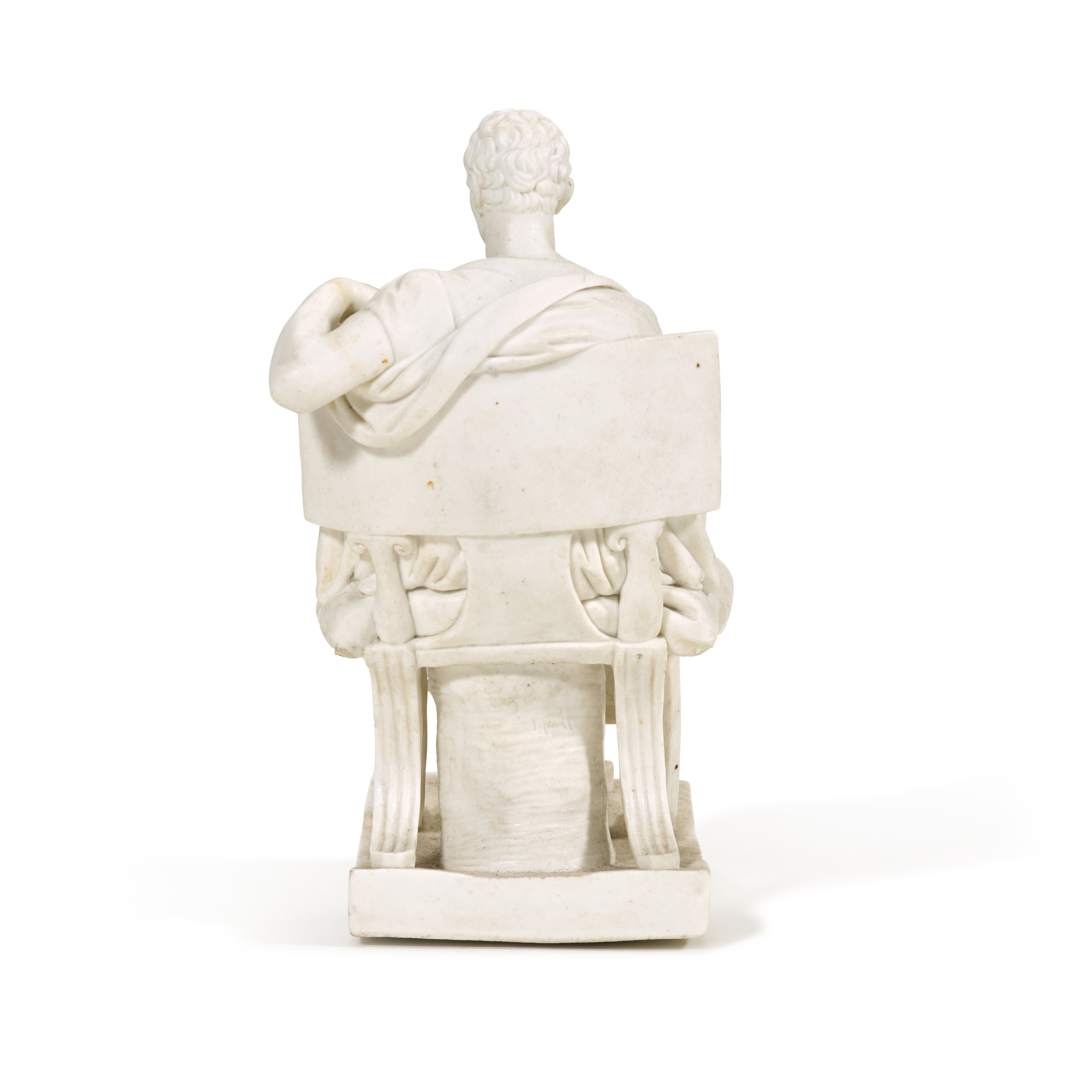A Rome (G. Volpato) white biscuit porcelain figure of the poet and ...