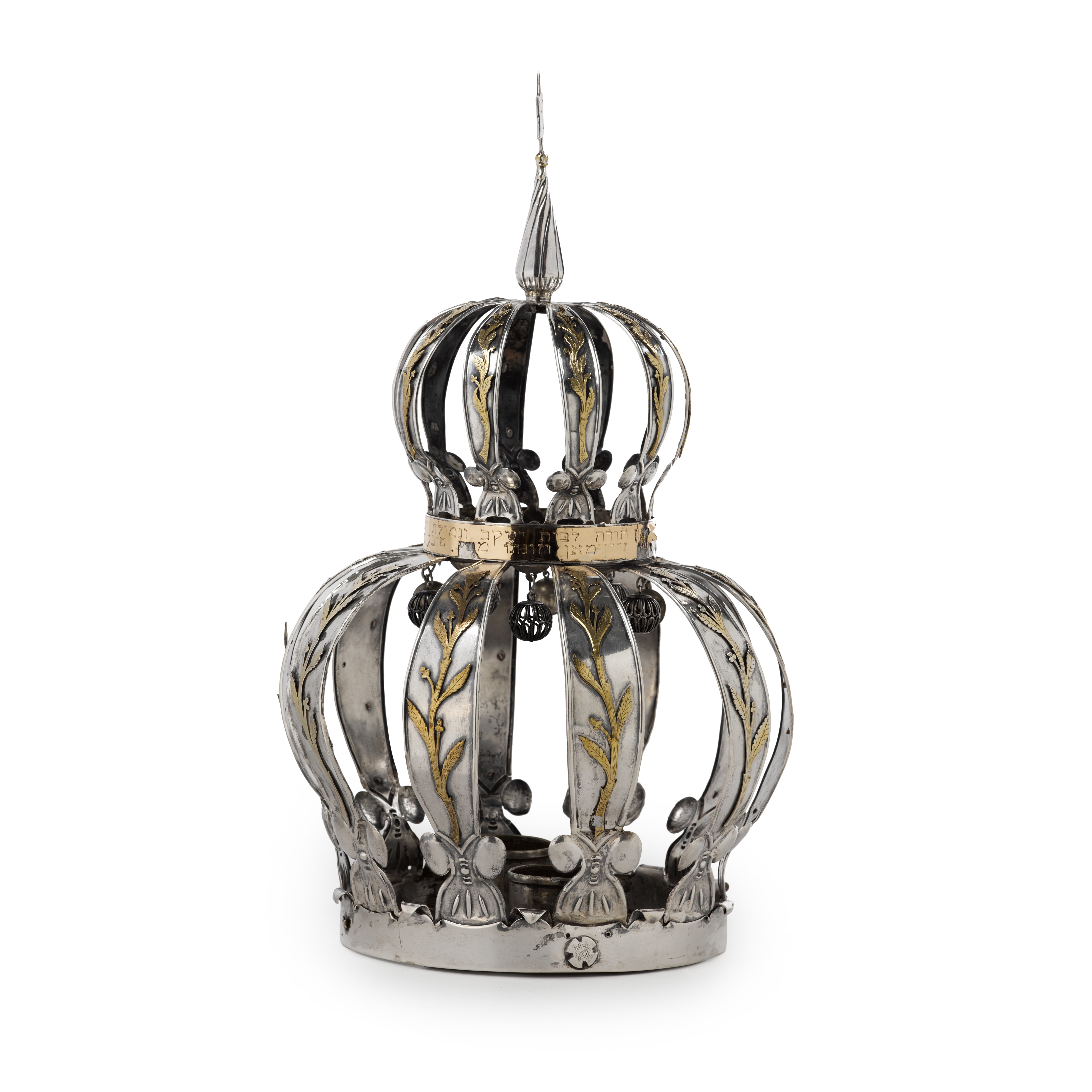 A Silver and Gold Large Torah Crown, Probably Argentine, Circa 1925 ...