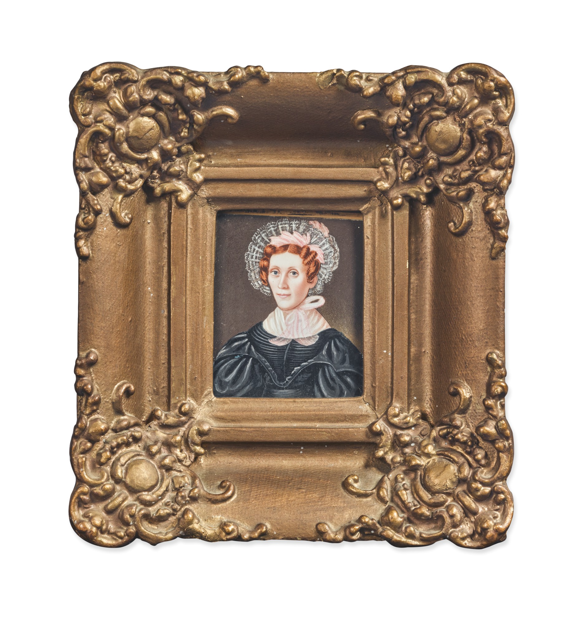 AMERICAN SCHOOL, 19TH CENTURY | PAIR OF MINIATURE PORTRAITS OF A ...