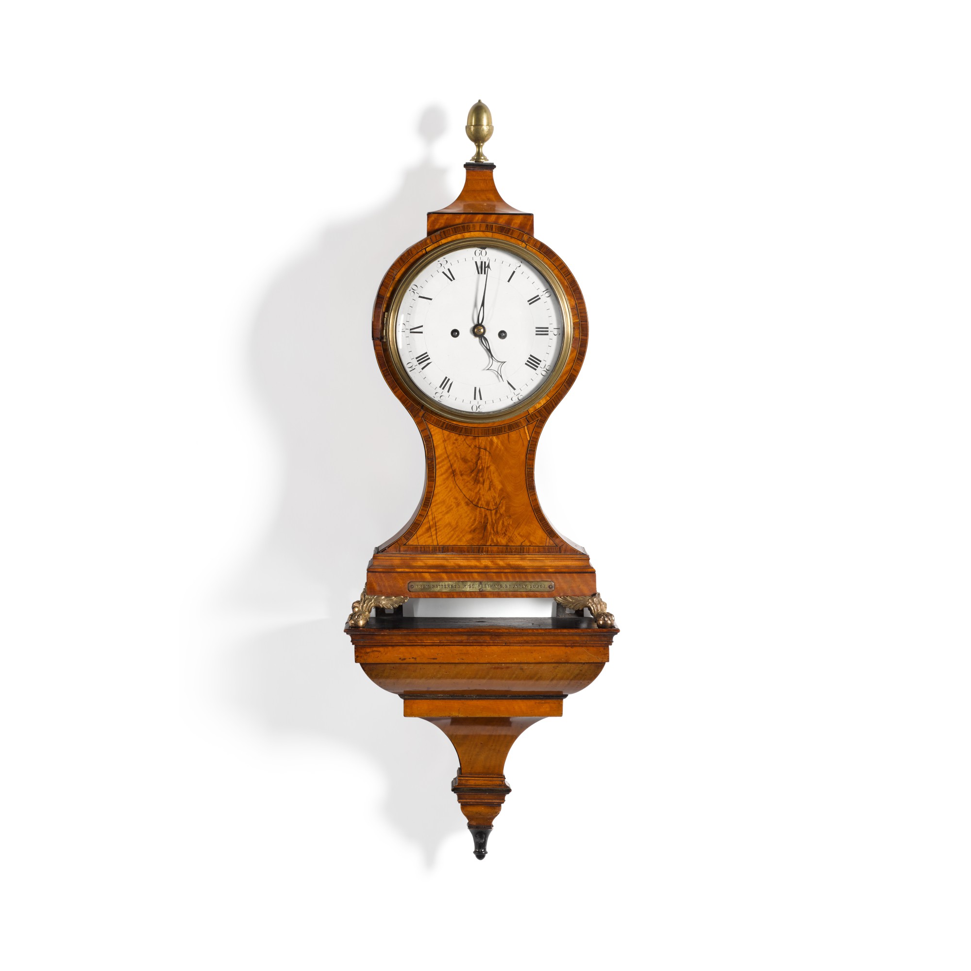 A George III satinwood and rosewood bracket clock, Thomas Wright ...