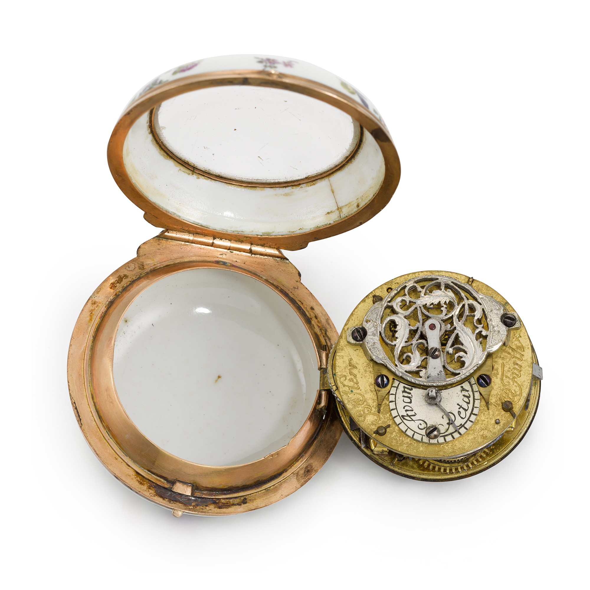 Porcelain Watch Case With Associated Movement, Circa 1760 | Fine ...