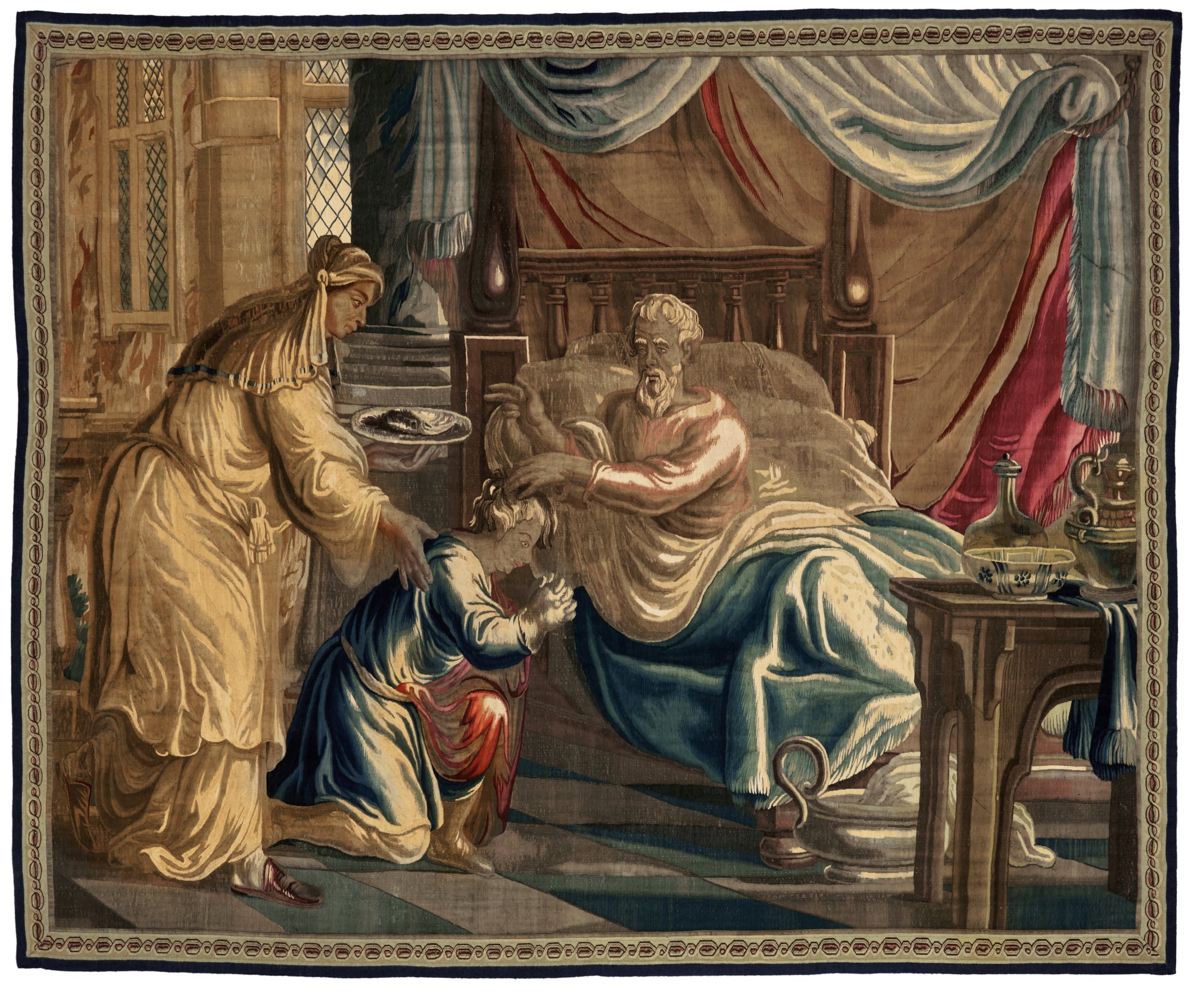 A Flemish Old Testament Tapestry of Isaac Blessing Jacob, 17th century ...