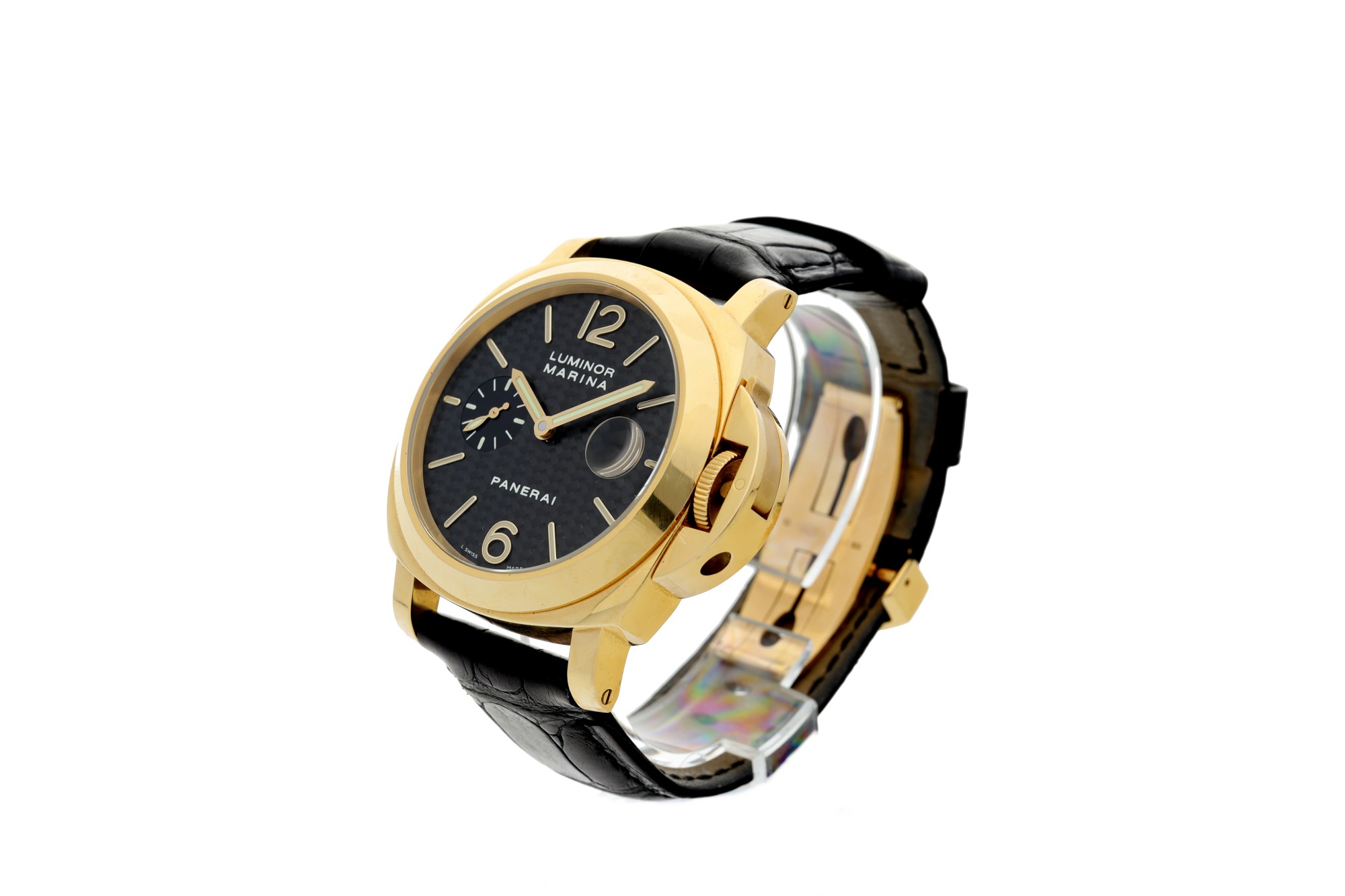 REFERENCE PAM 140 LUMINOR MARINA A YELLOW GOLD AUTOMATIC WRISTWATCH ...
