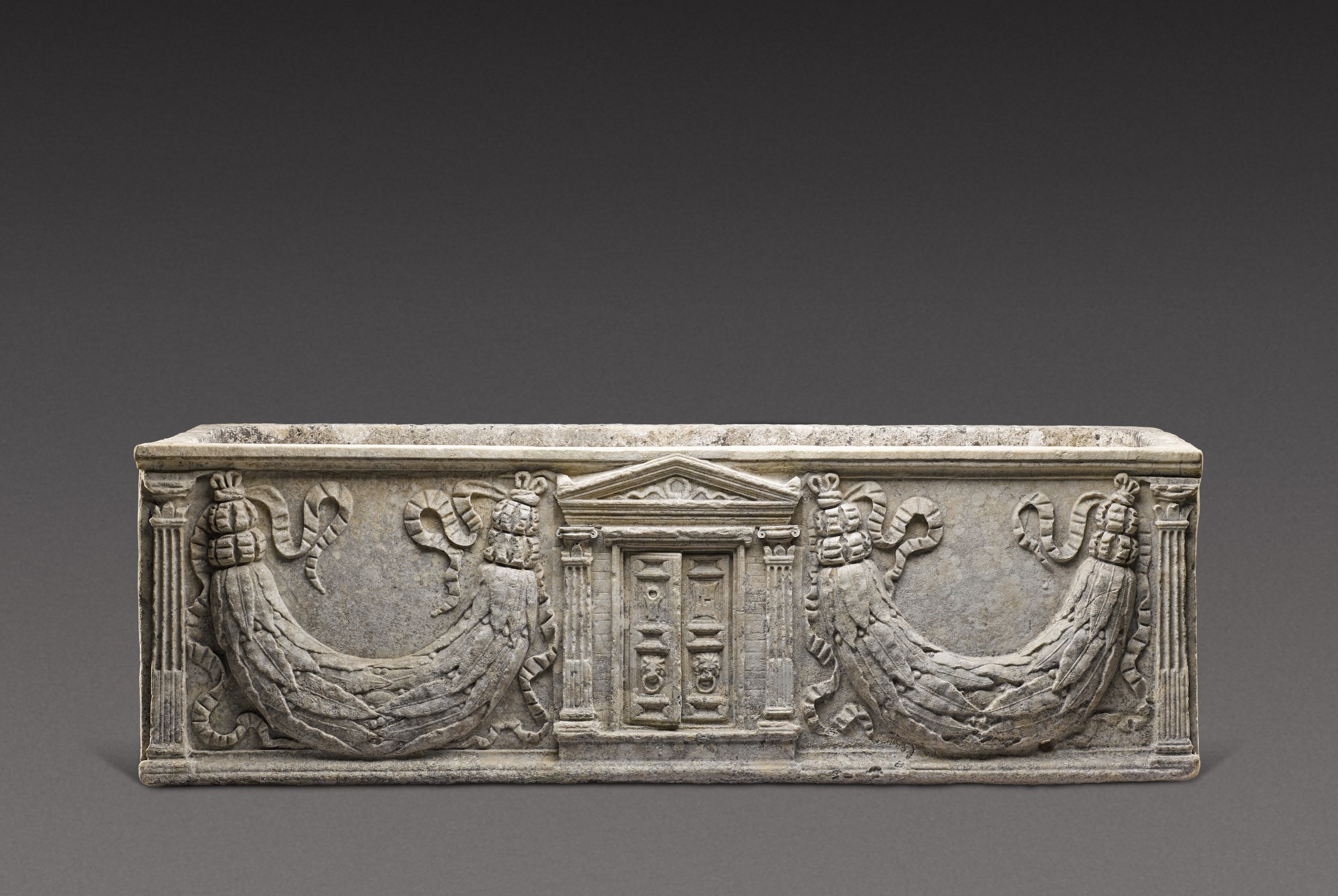 A Roman Marble Garland and "Gates of Hades" Sarcophagus, 3rd century A ...