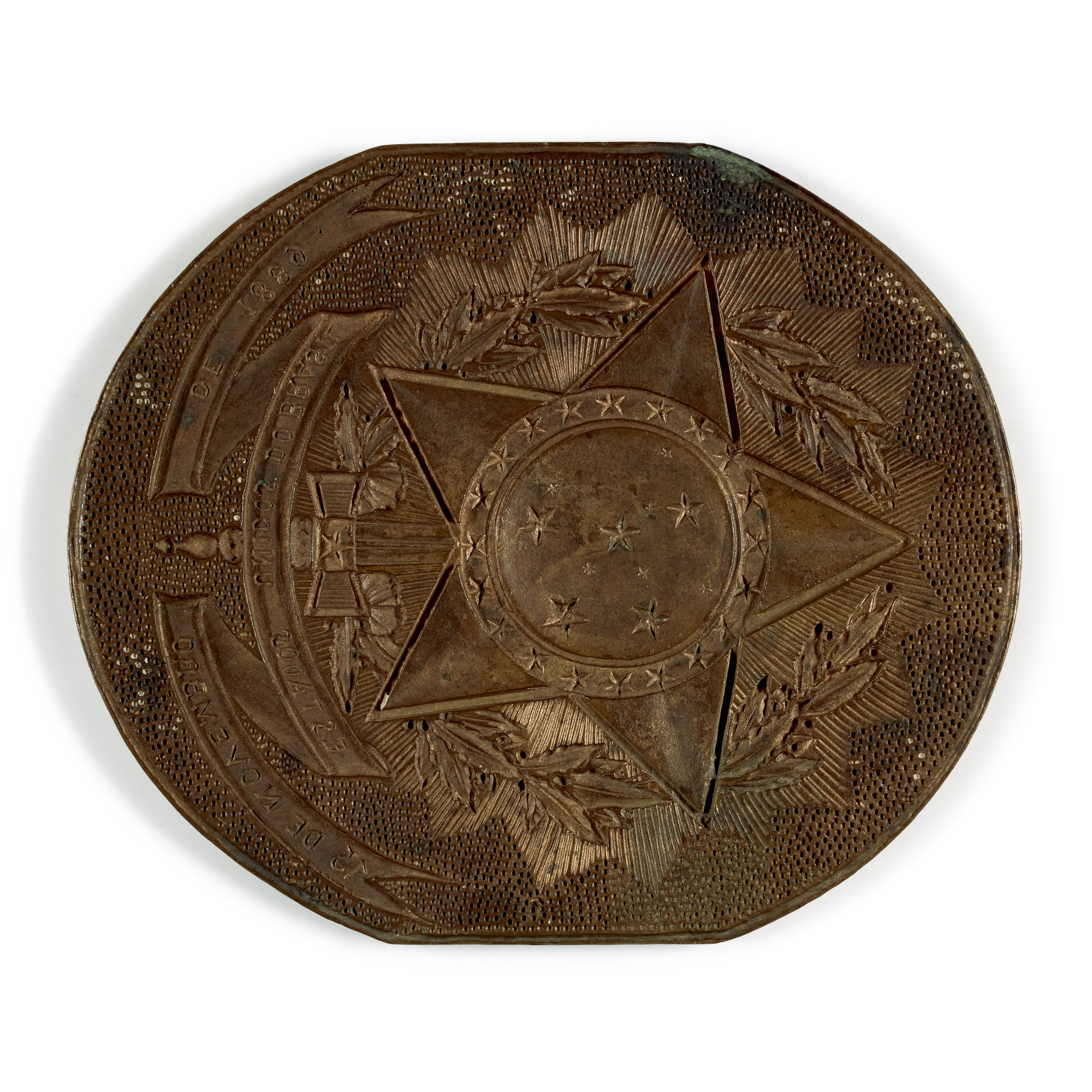 BRAZIL | Brass plaque celebrating the establishment of the First ...