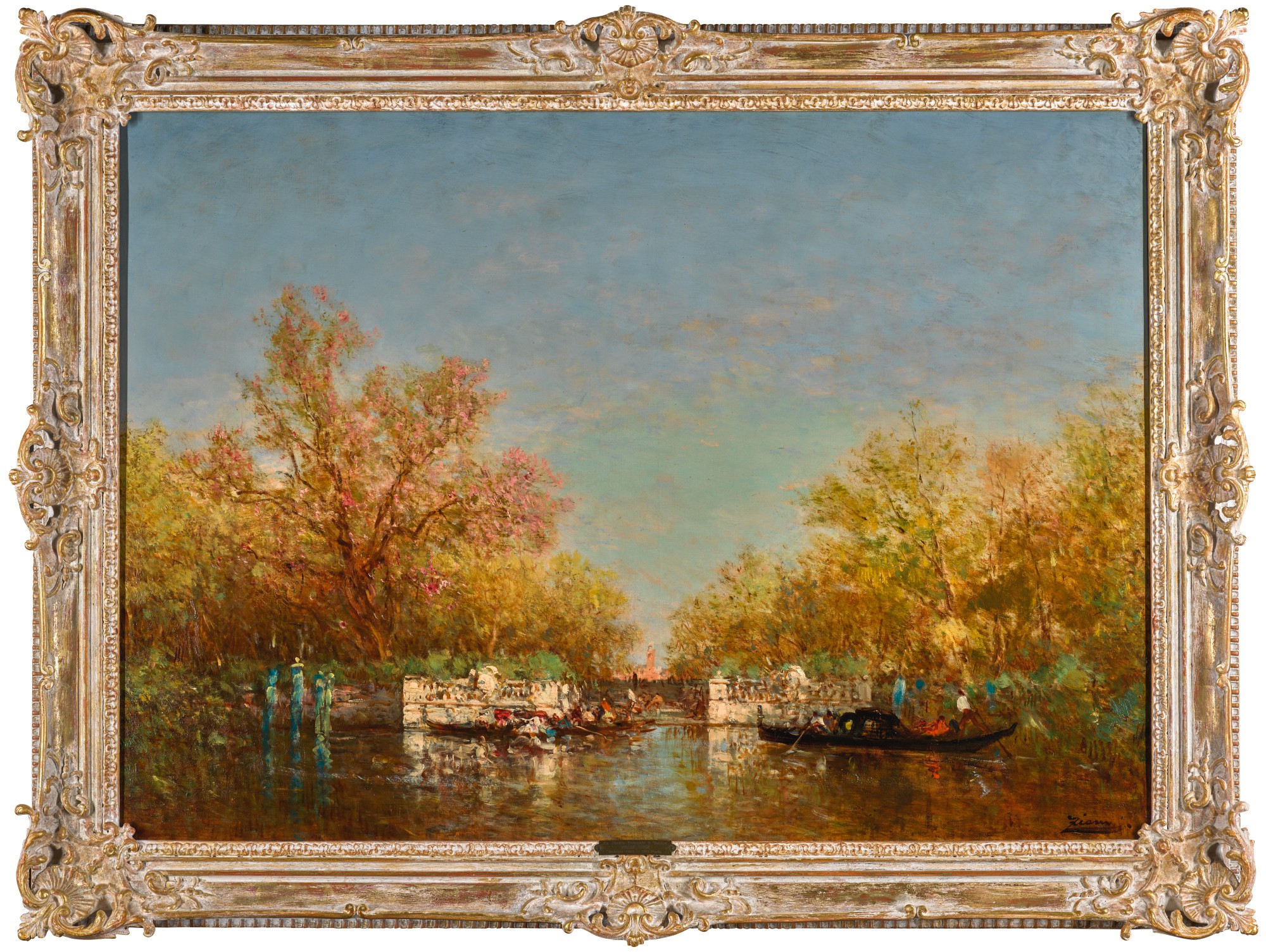 FÉLIX ZIEM | GONDOLES DEVANT LES JARDINS FRANÇAIS, VENISE | European ...