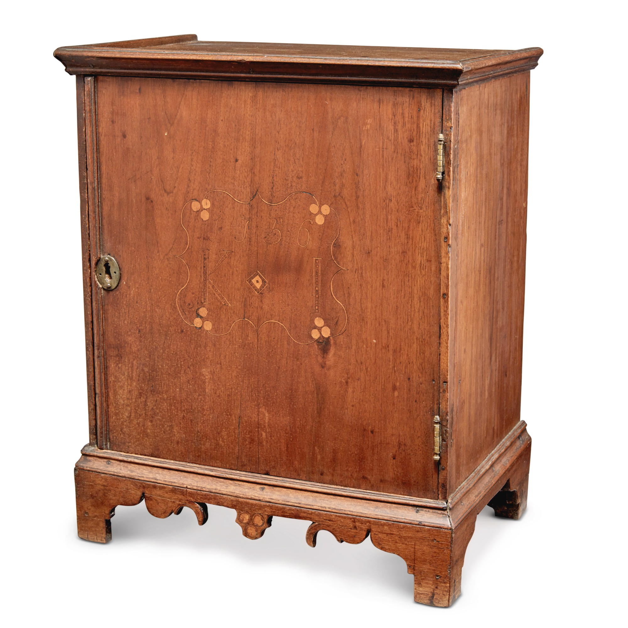 Fine and Rare Queen Anne Line-and-Berry Inlaid Walnut Spice Box ...