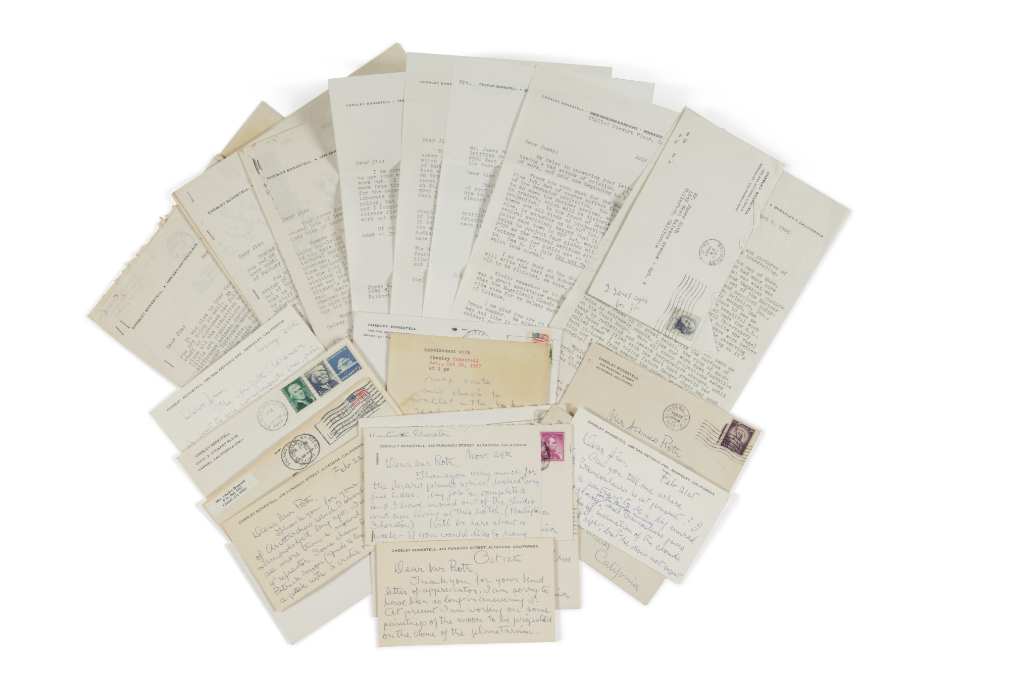 Archive of material inc. correspondence from Chesley Bonestell to James ...