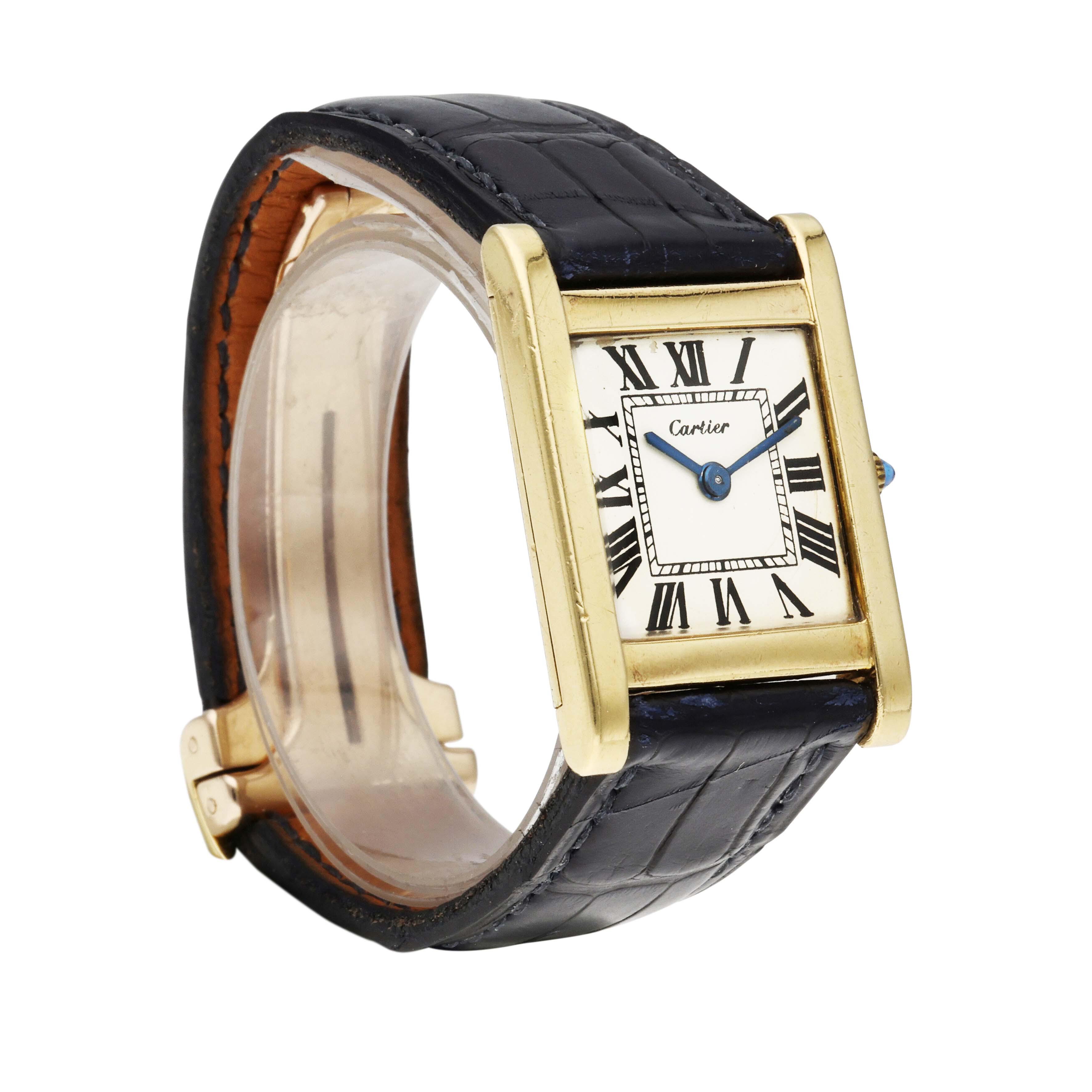 Tank Normale London | A yellow gold wristwatch, Circa 1969 | Fine ...