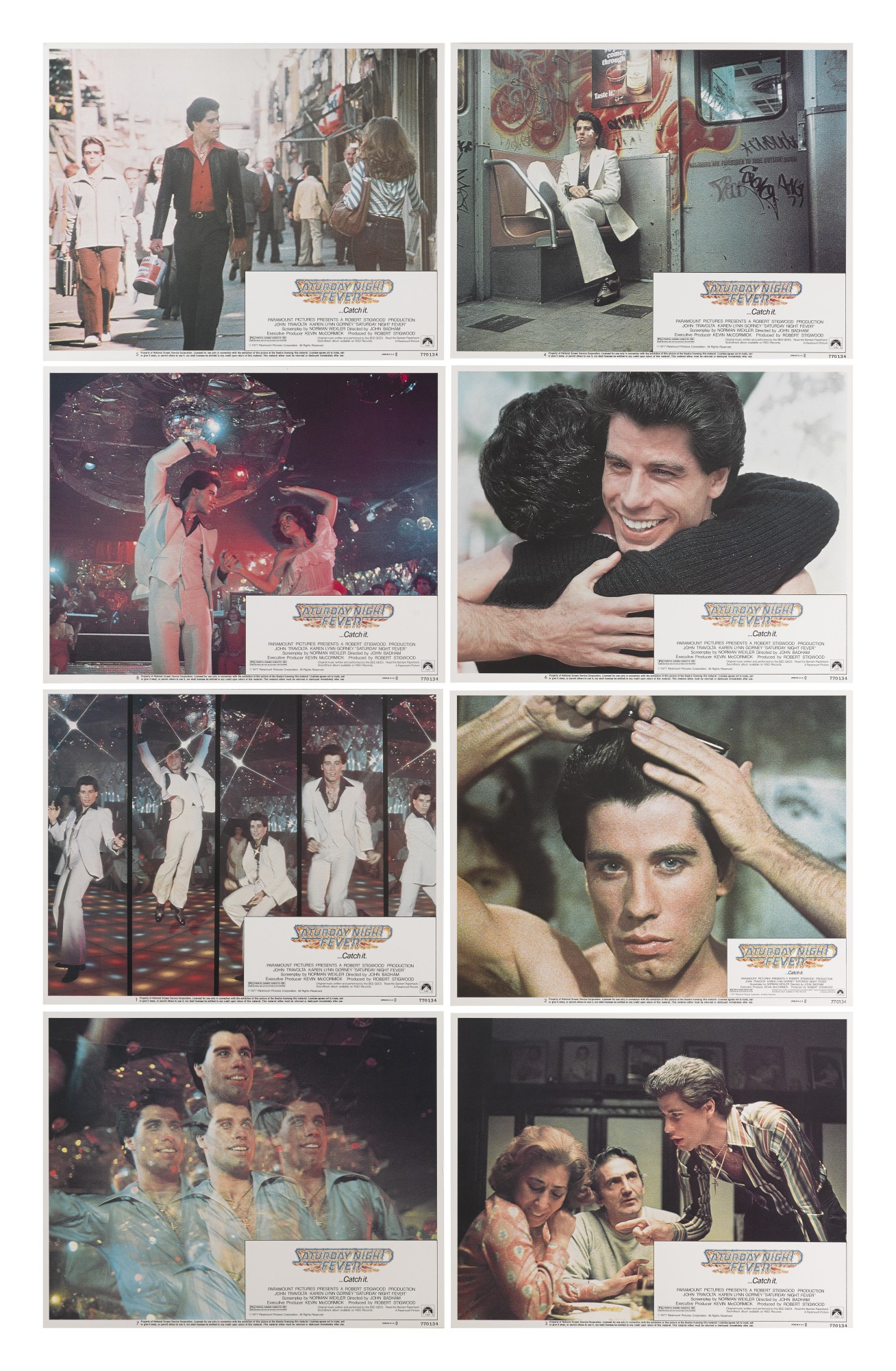 Saturday Night Fever (1977), poster and set of 8 lobby cards, US ...