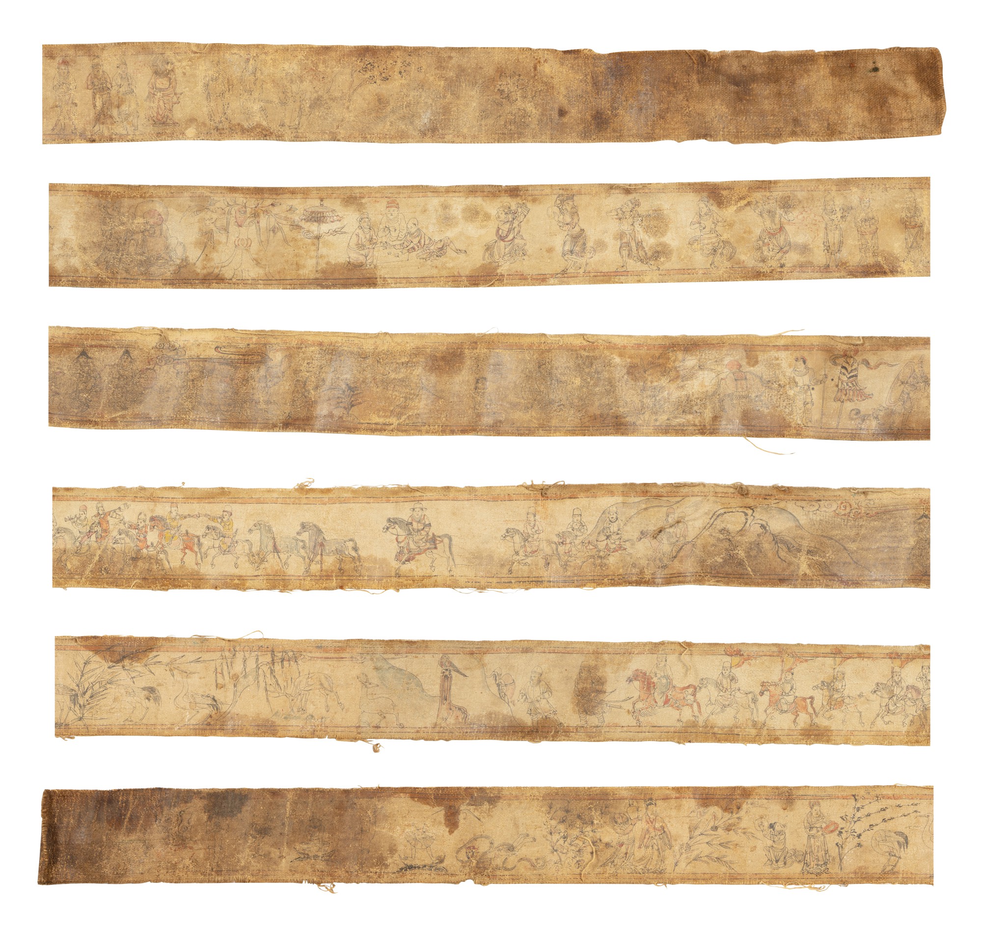 A long narrative handscroll depicting a royal Mongol expedition Yuan ...