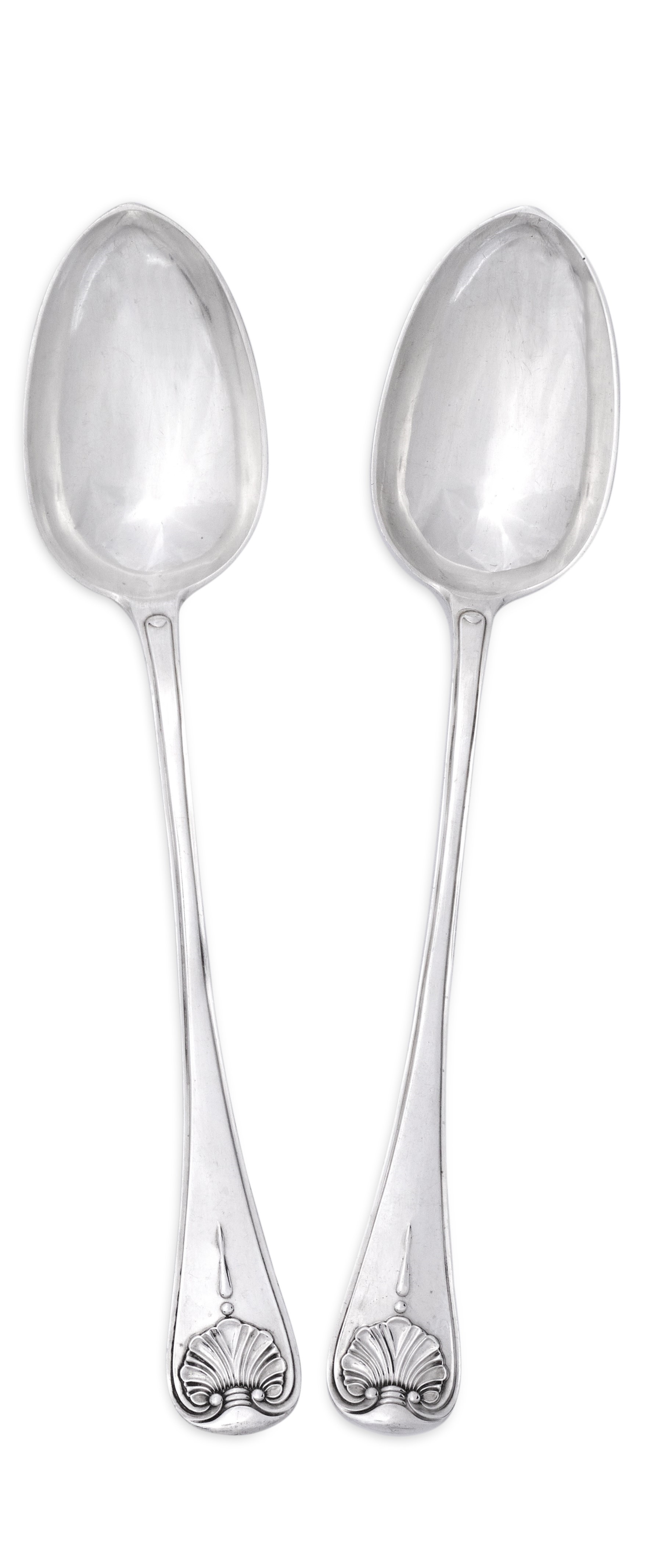 A pair of Victorian silver basting spoons, George Adams, London, 1871 ...