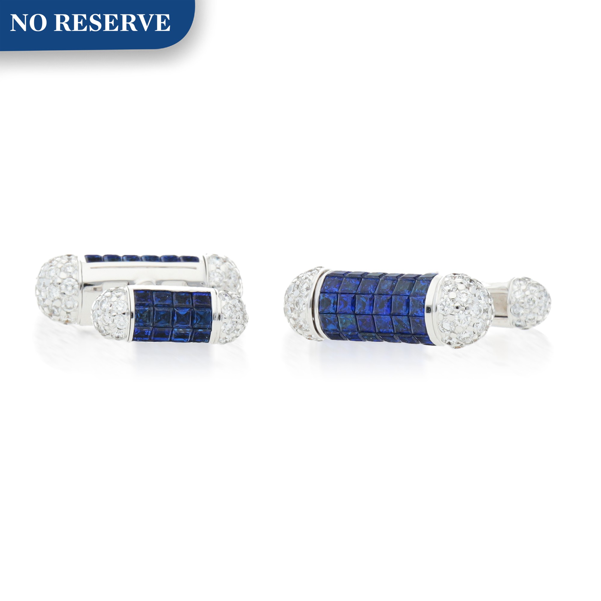 PAIR OF SAPPHIRE AND DIAMOND CUFFLINKS | Graff: Elegance and Opulence ...