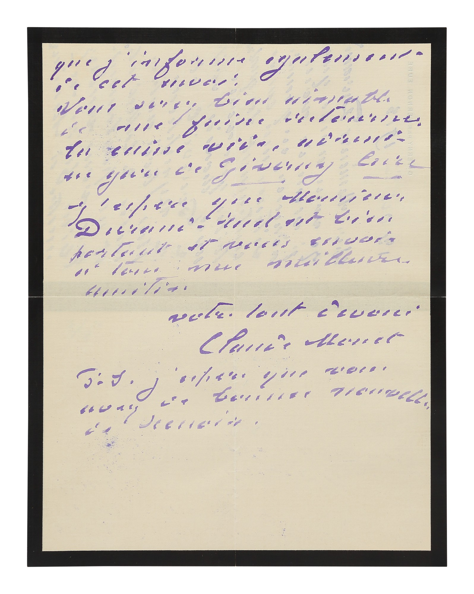 Monet, Claude | A group of letters spanning over twenty years from ...