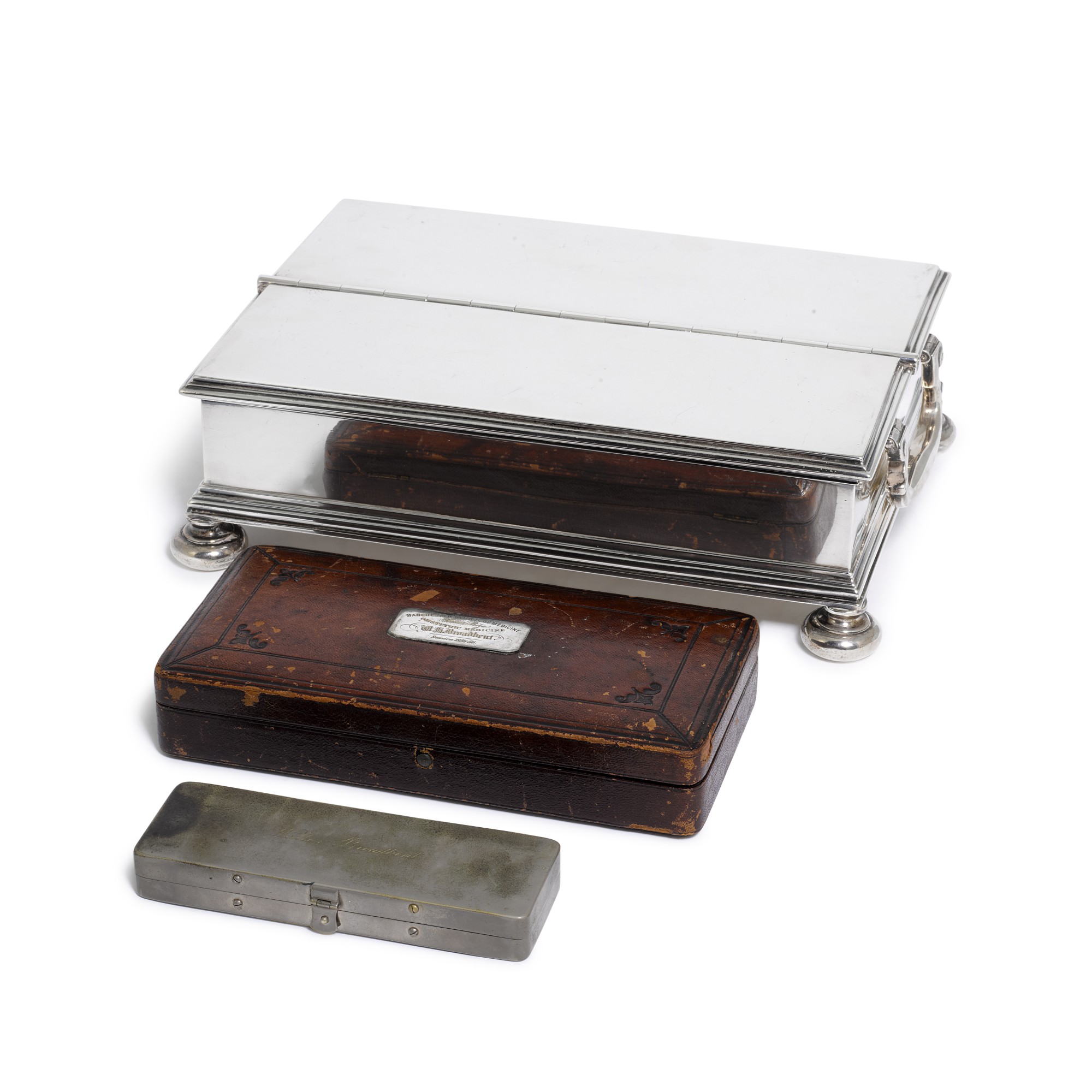 A large Victorian silver treasury inkstand, R. & S. Garrard & Co ...