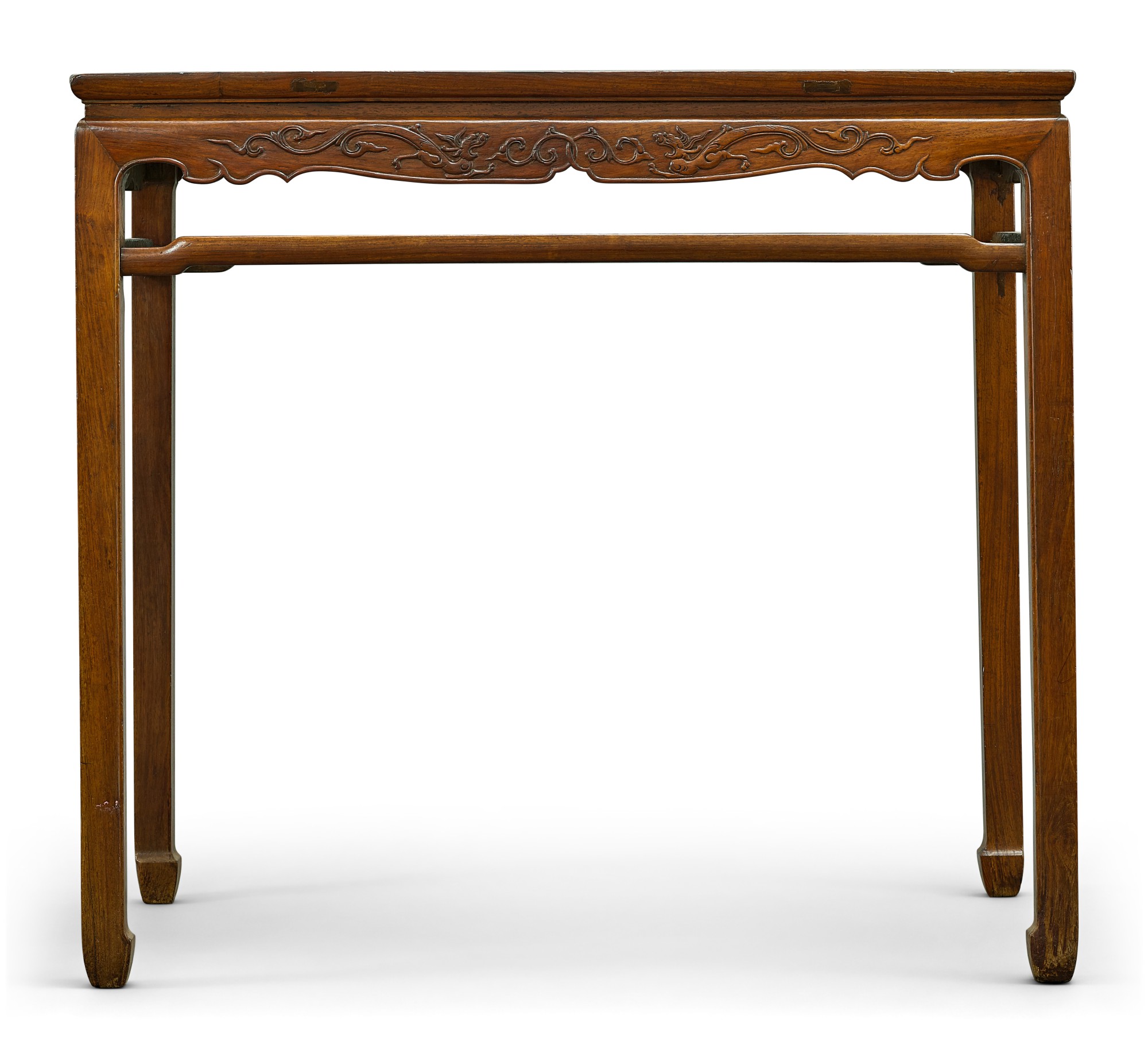 A HUANGHUALI 'CHILONG' TABLE 17TH CENTURY | 十七世紀 黃花梨螭龍紋半桌 | CHINA ...