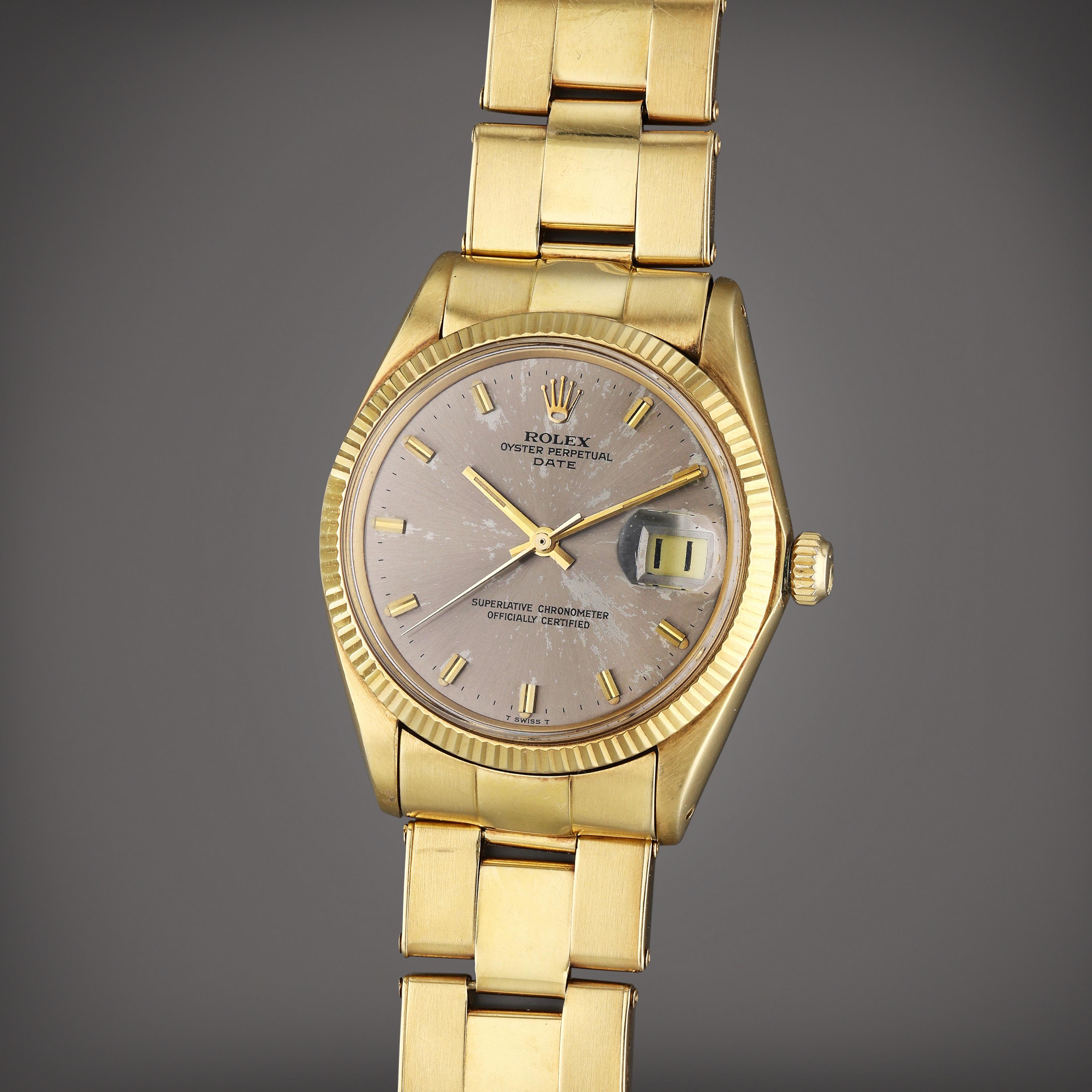 Reference 1503 Date | A yellow gold automatic wristwatch with date and ...