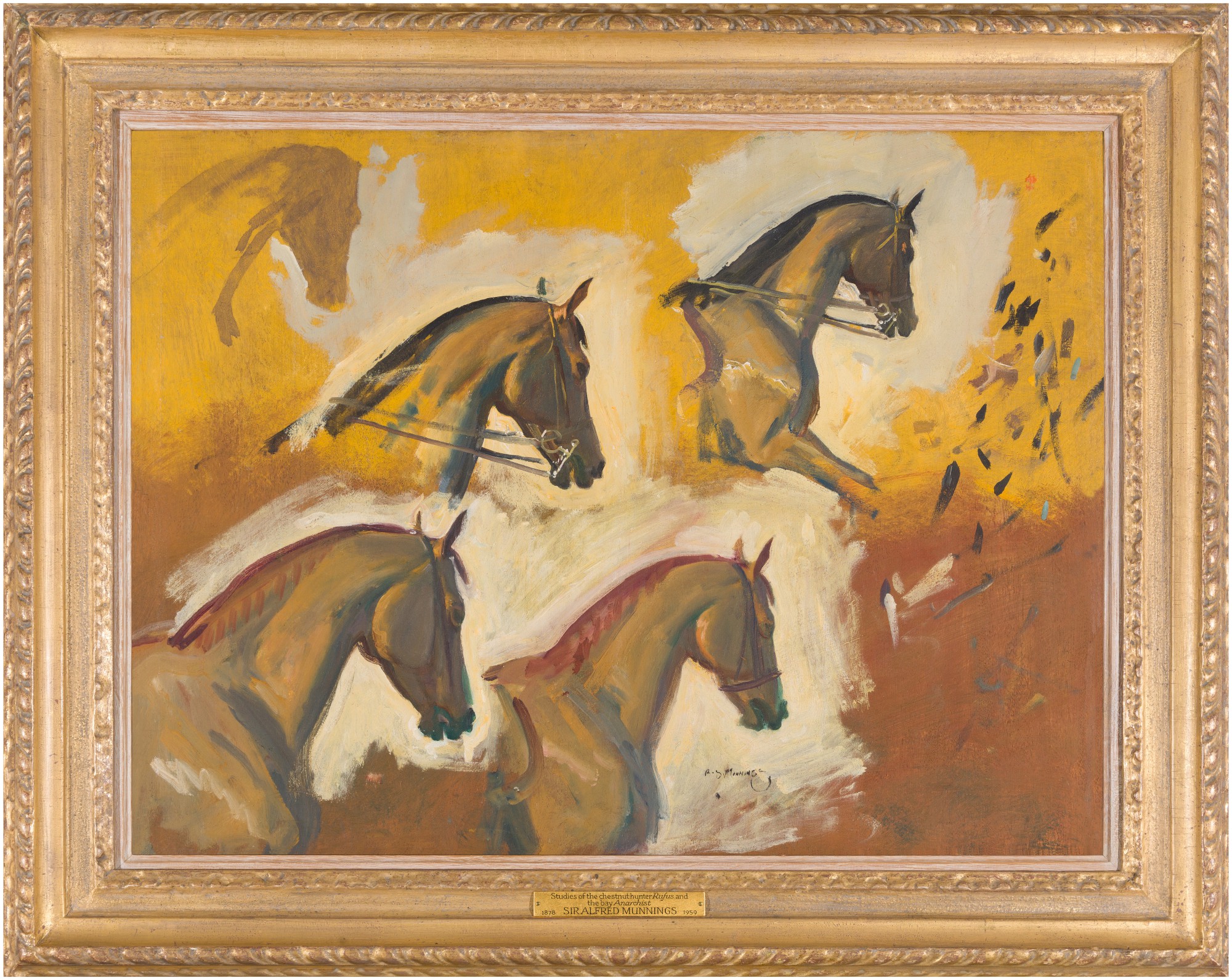 Study of horses heads, probably Rufus and Master Munn for My Wife, My ...