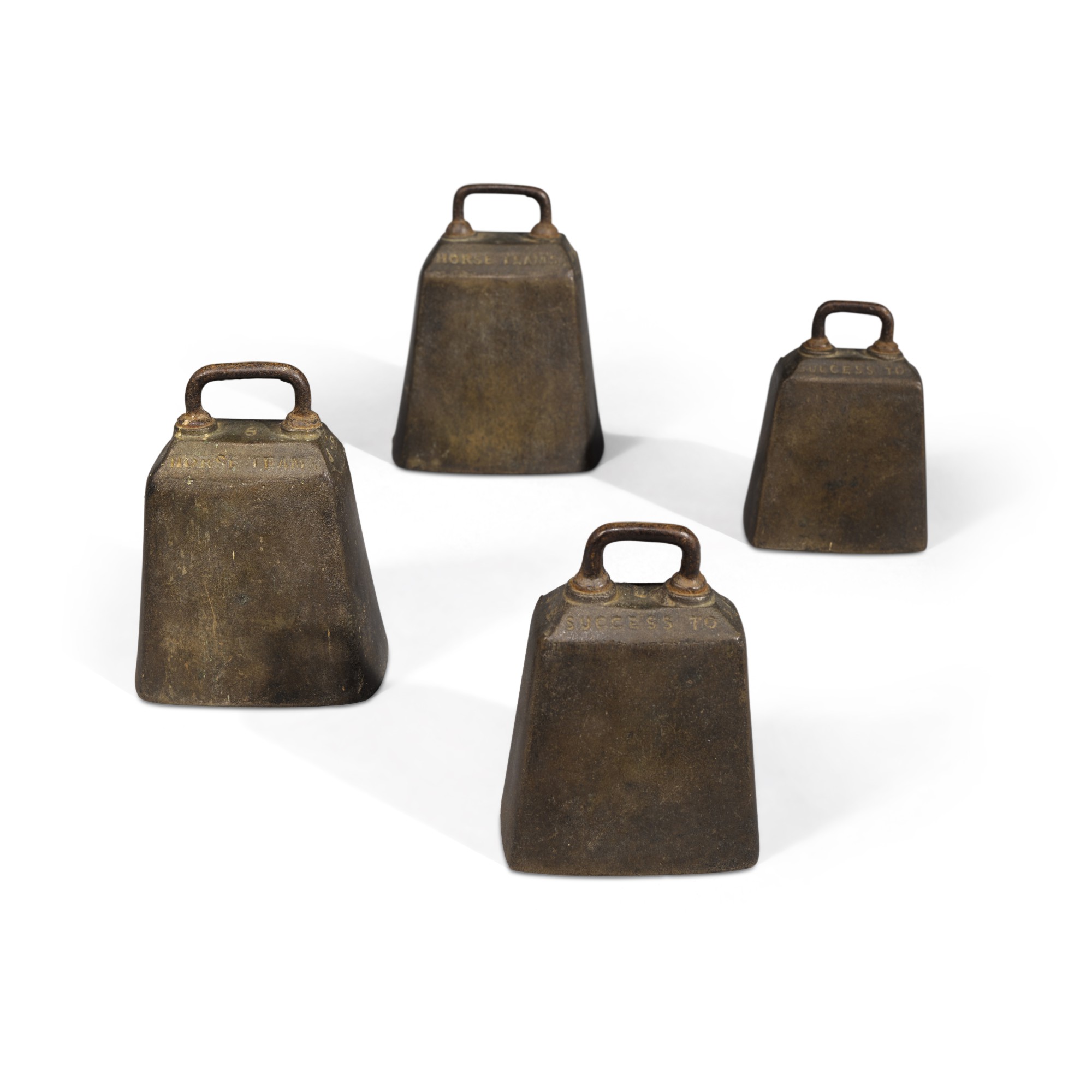 Set of Four American Graduated Cast Brass Bells, Southeastern ...