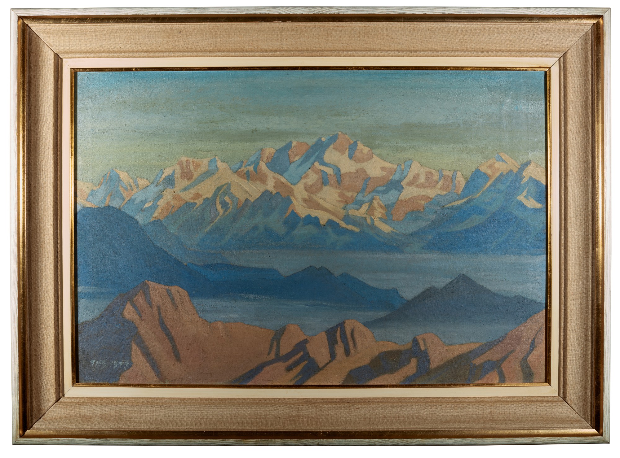 Theodore Howard Somervell (1890-1975) | View of Kanchenjunga, oil on ...