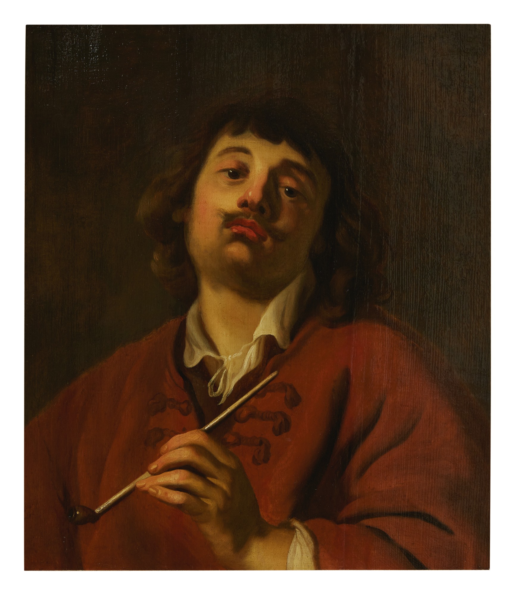 CIRCLE OF JACOB ADRIAENSZ BACKER | PORTRAIT OF A MAN SMOKING A PIPE ...