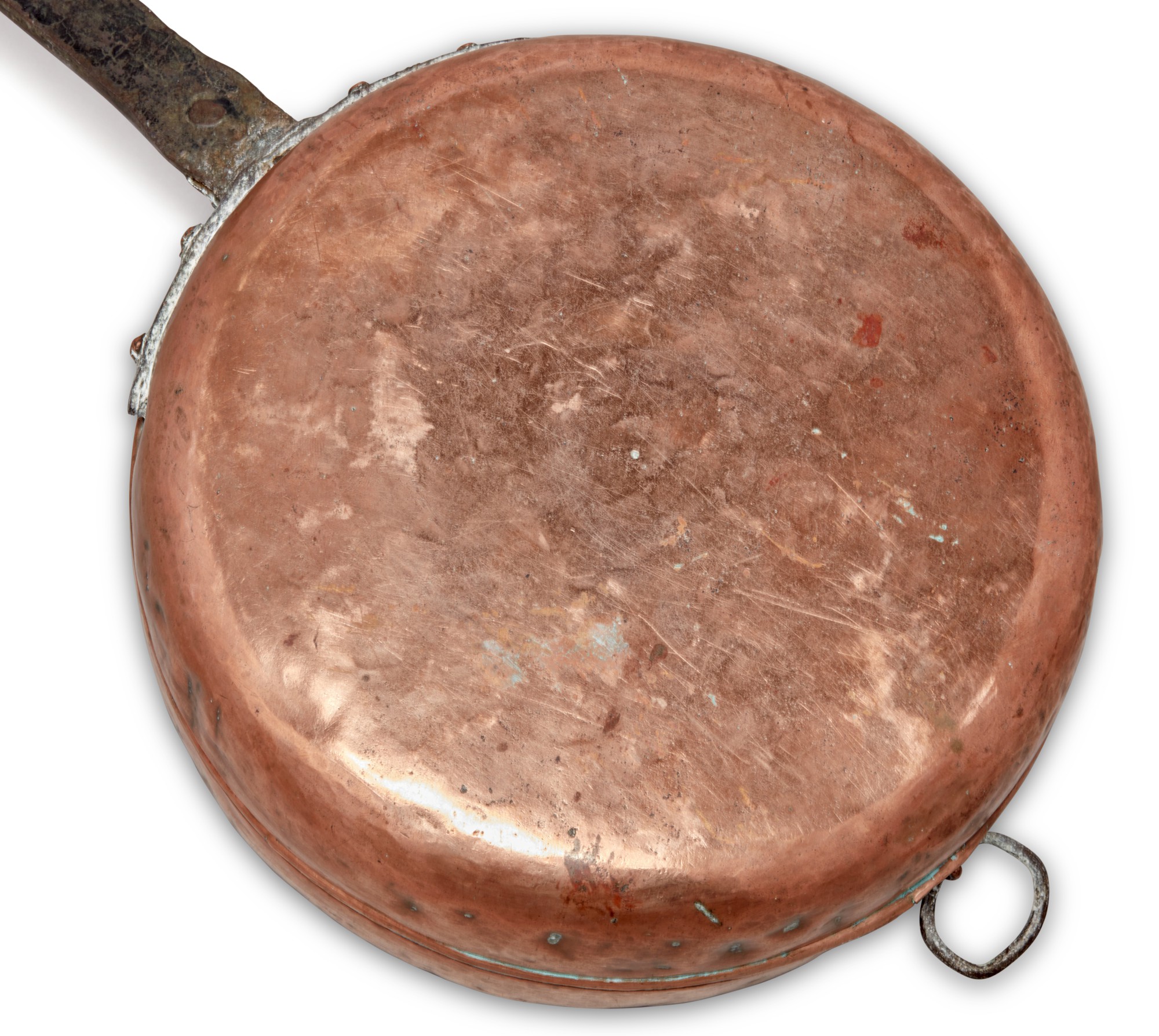 American Engraved Copper, Wrought Iron, and Turned Walnut Chestnut ...