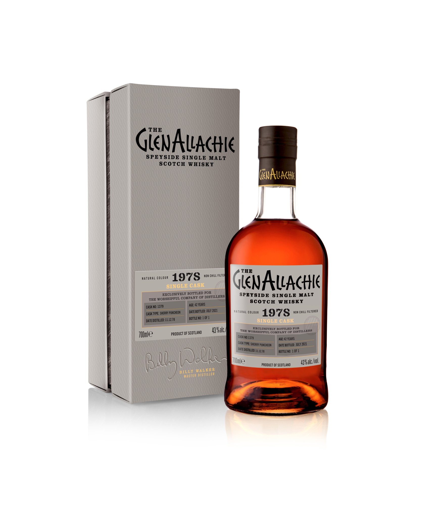GlenAllachie Single Cask No. 1379 One of One 42 Year Old 1978 (1 BT70 ...