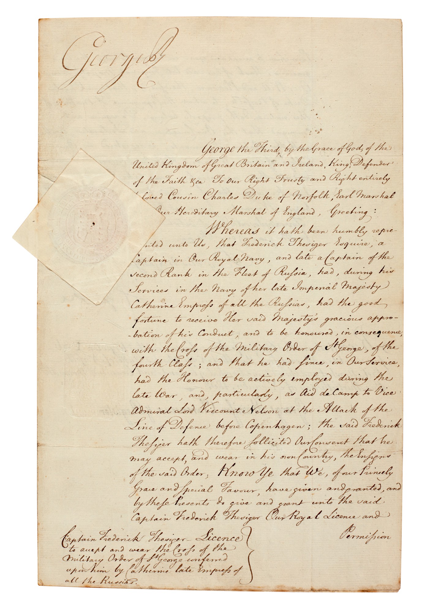 GEORGE III | document signed, 1803 | The Collection of a Connoisseur ...