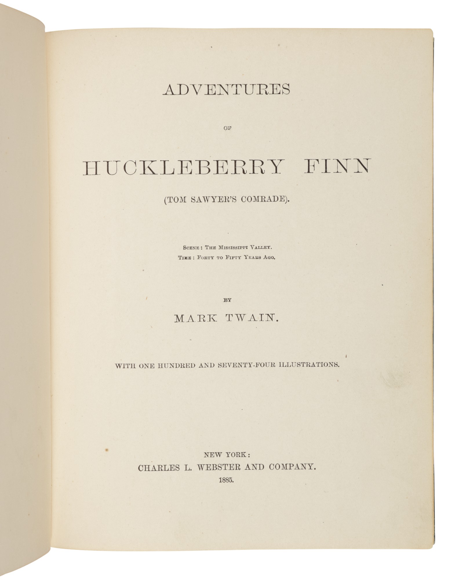CLEMENS, SAMUEL L. | Adventures of Huckleberry Finn (Tom Sawyer's ...