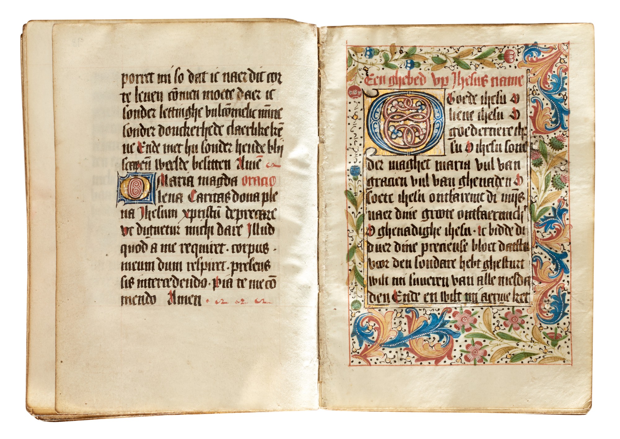 Prayerbook, in Flemish and Latin, illuminated manuscript on vellum ...