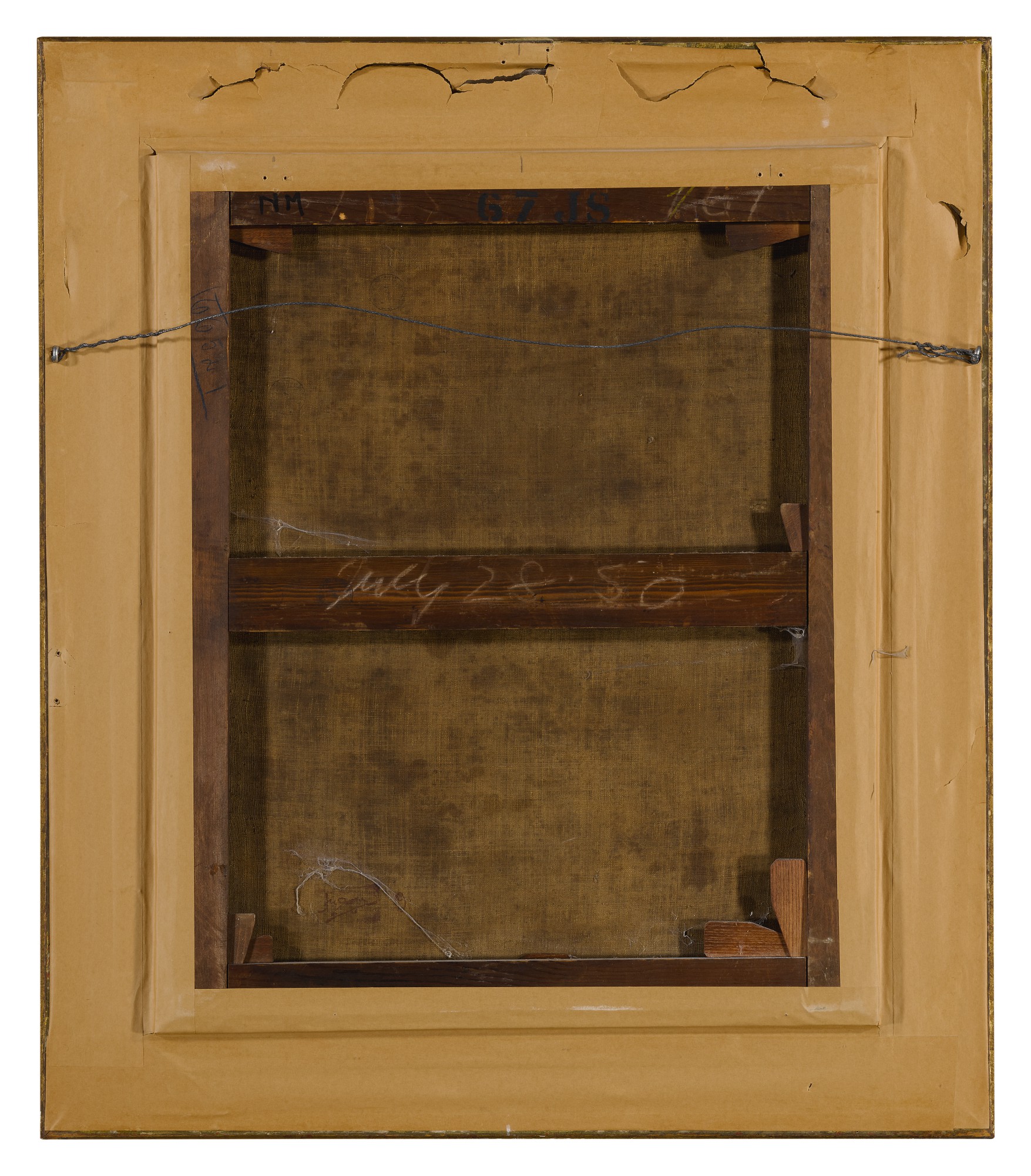 Portrait of a gentleman, in a grey cloak, resting his left arm on the ...