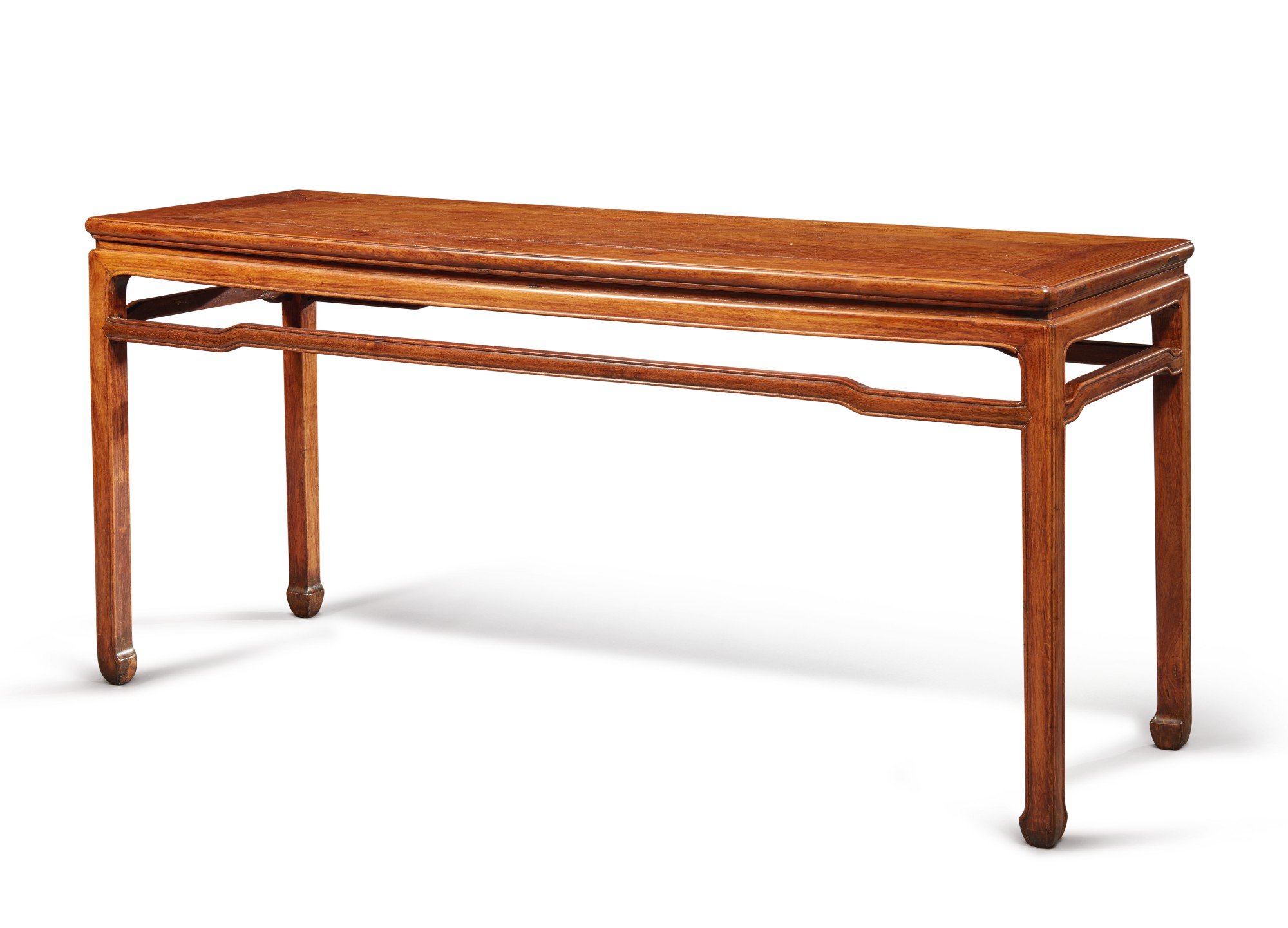 A 'HUANGHUALI' WAISTED CORNER-LEG TABLE (HUAZHUO), QING DYNASTY, 18TH ...