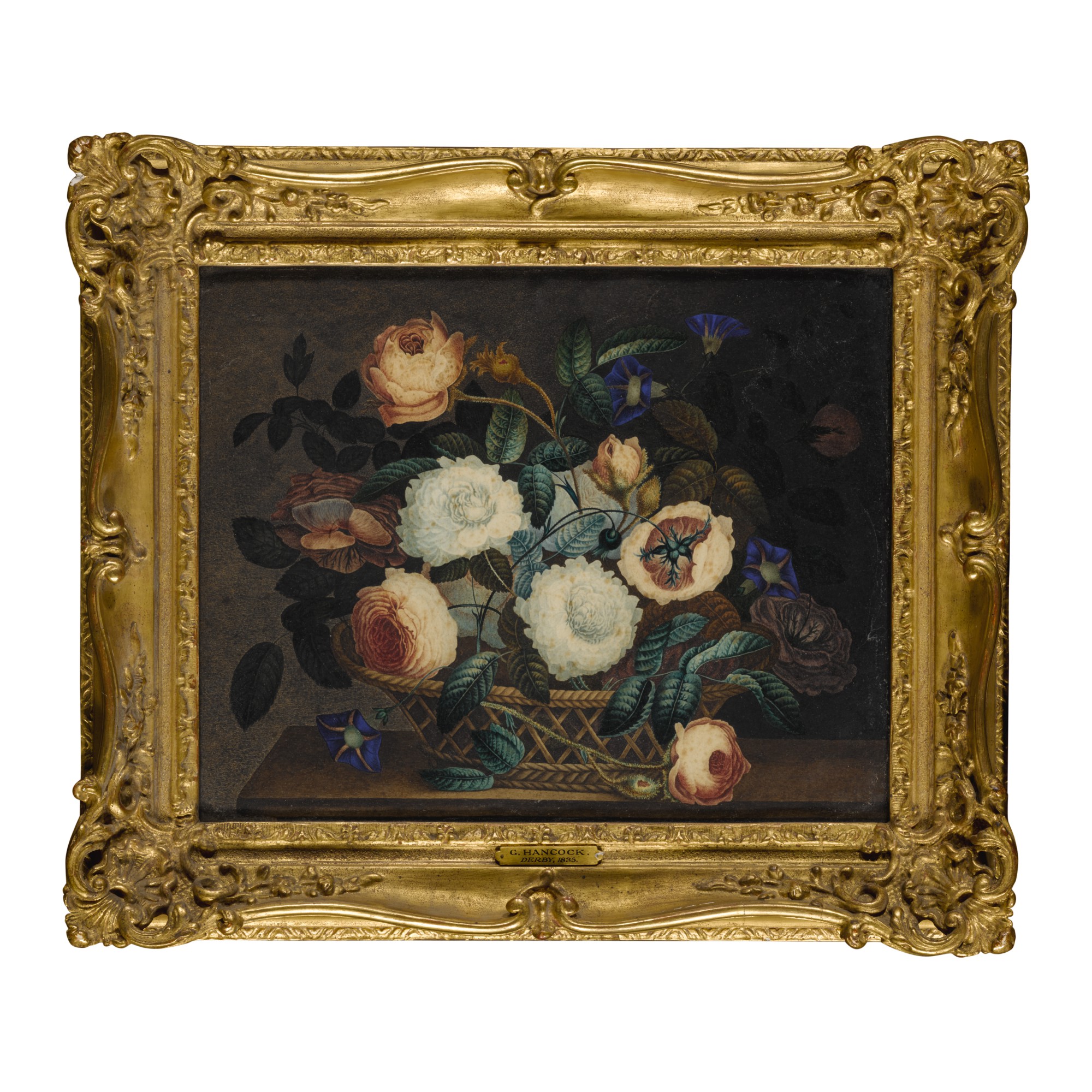 CHARLES HANCOCK | STILL LIFE OF A BASKET OF FLOWERS, 1835 | Mario ...