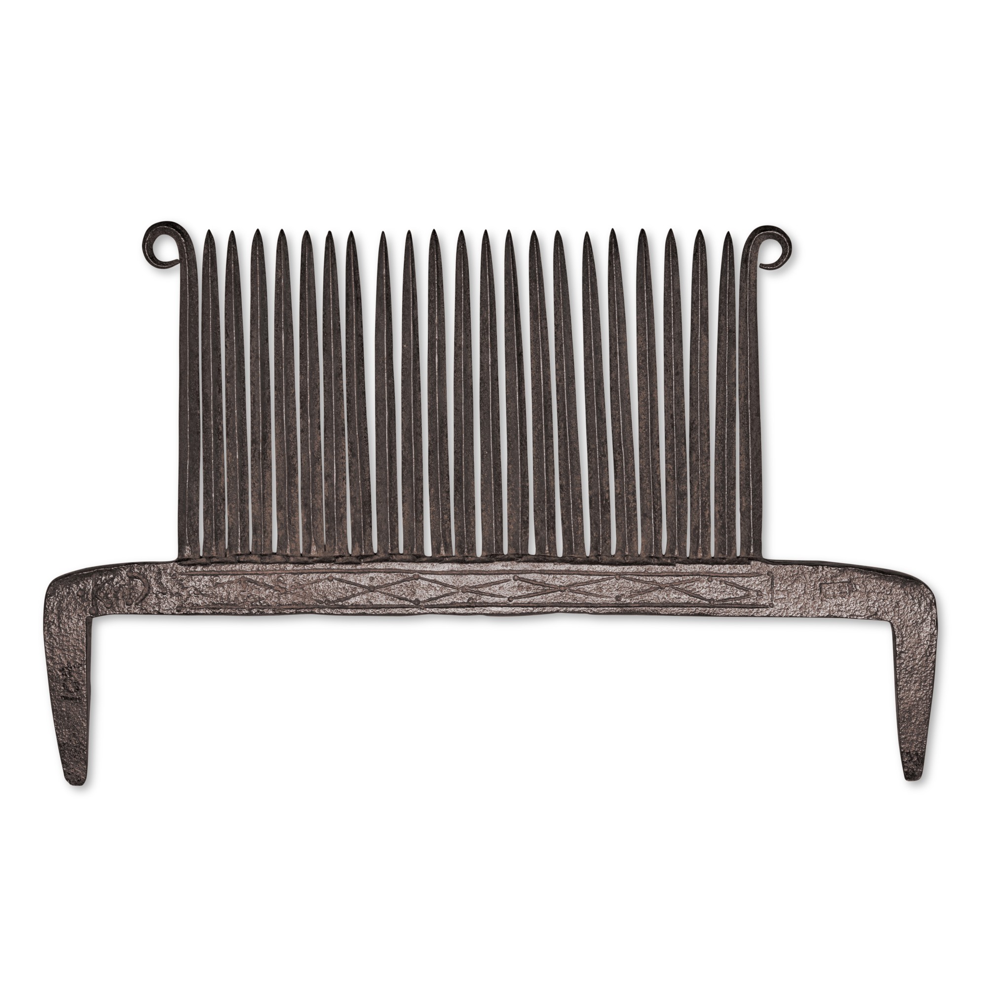 Fine and Rare Engraved Wrought Iron Flax Hetchel, Southeastern ...