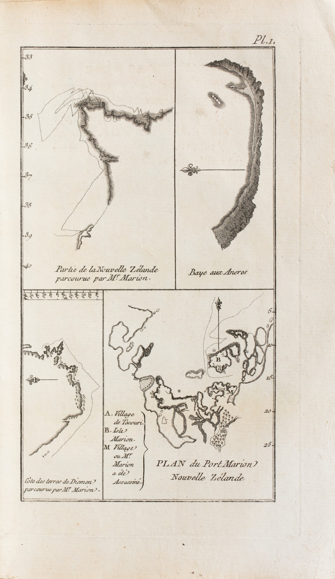 [MARION-DUFRESNE]. Nouveau voyage à la mer du sud. Paris, 1783. In-8 ...