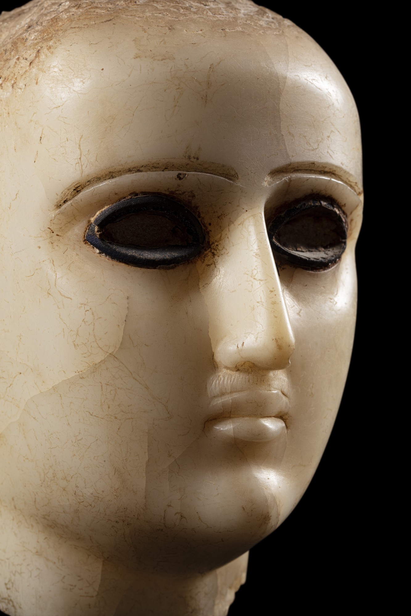 A South Arabian Alabaster Head of a Man, Qataban, 3rd Century B.C./1st ...