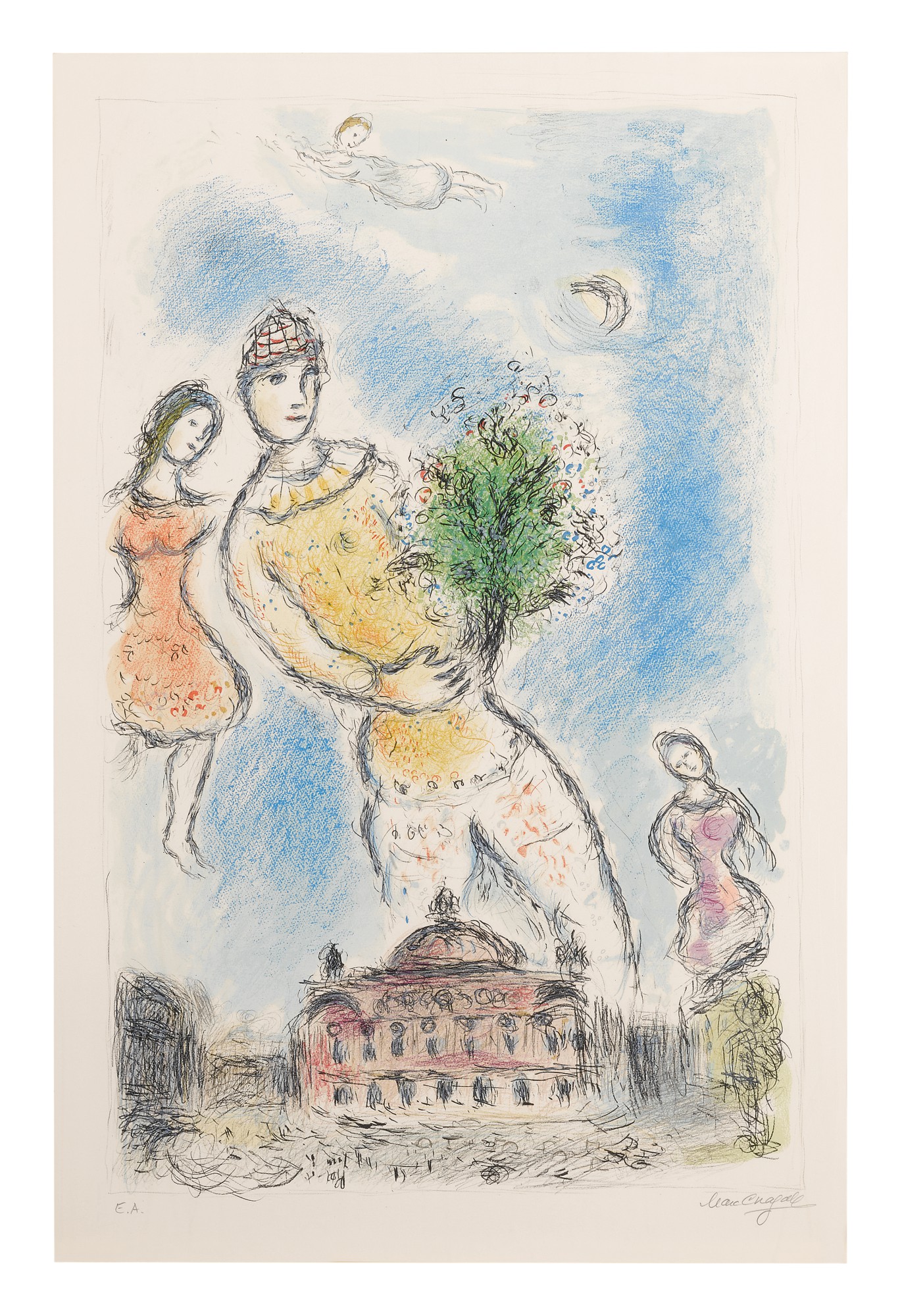 MARC CHAGALL | IN THE SKY OF THE OPERA (M.973) | Chagall Online: A ...