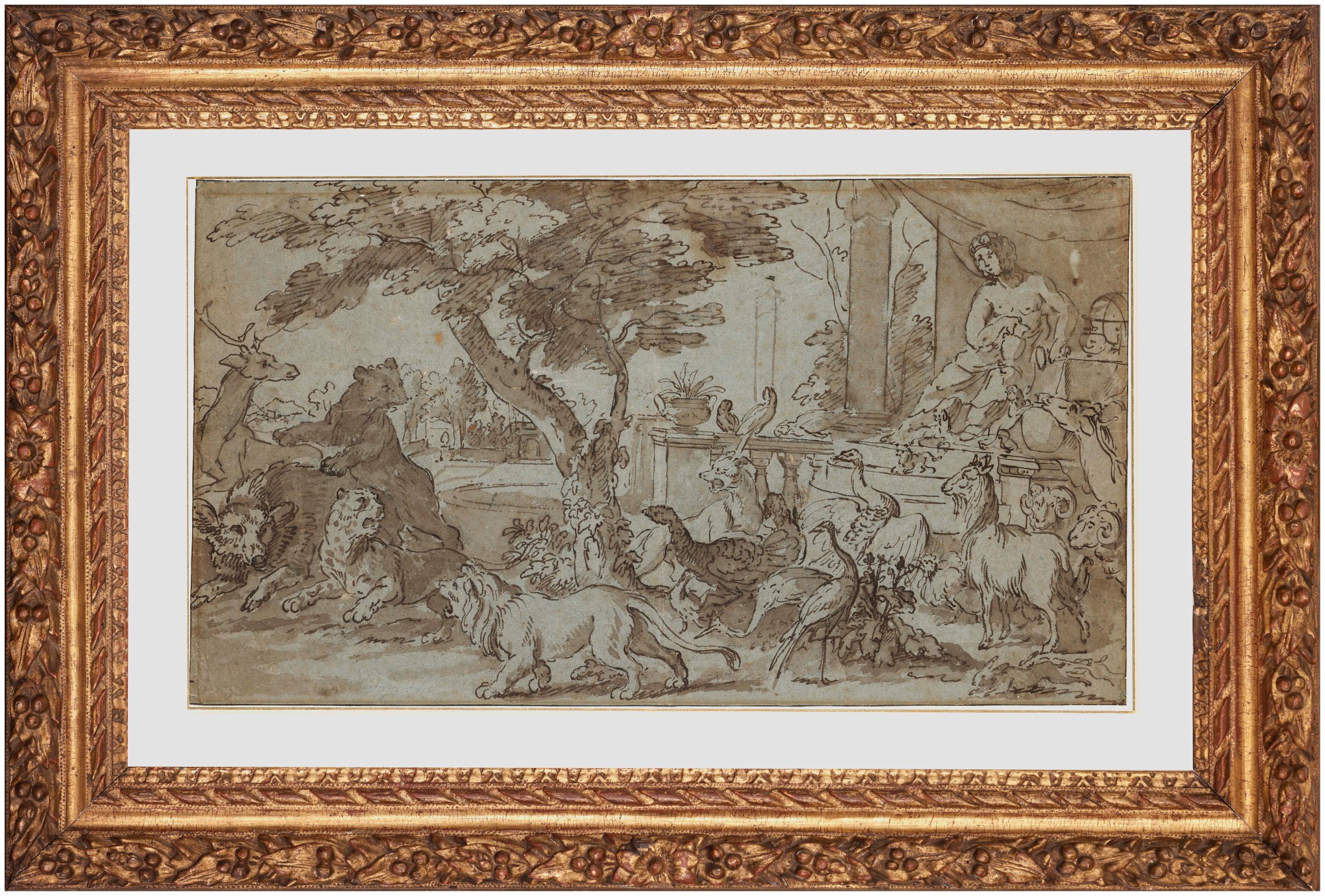 Animals before a figure of Bacchus | Master Works on Paper from Five ...