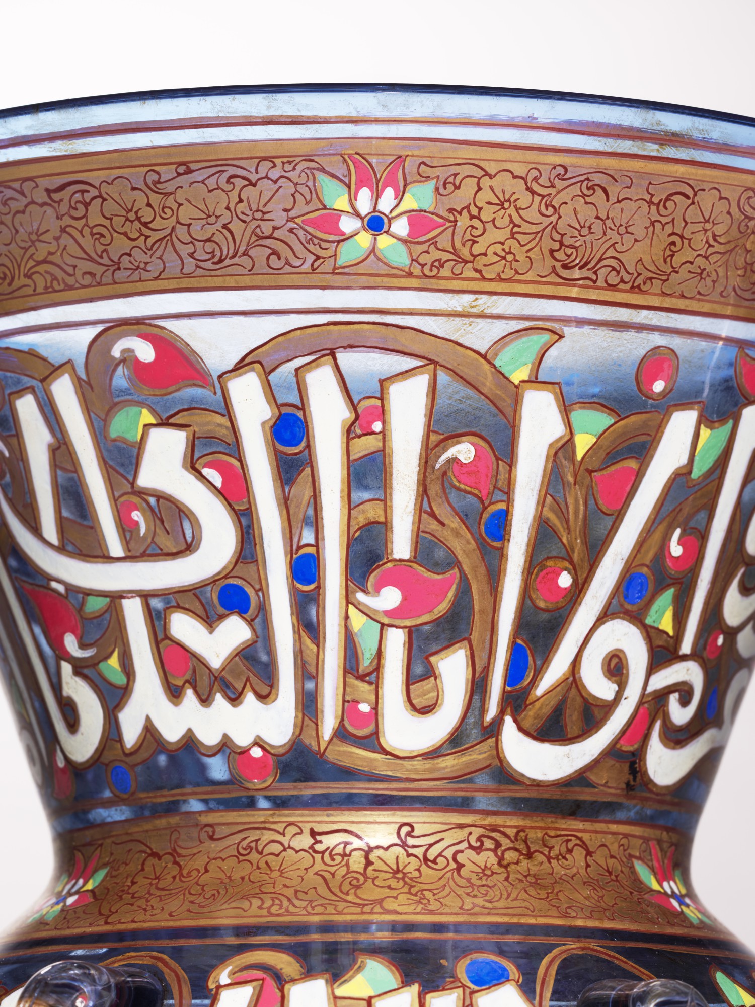 A Mamluk revival enamelled glass mosque lamp, Europe, 19th/20th century ...